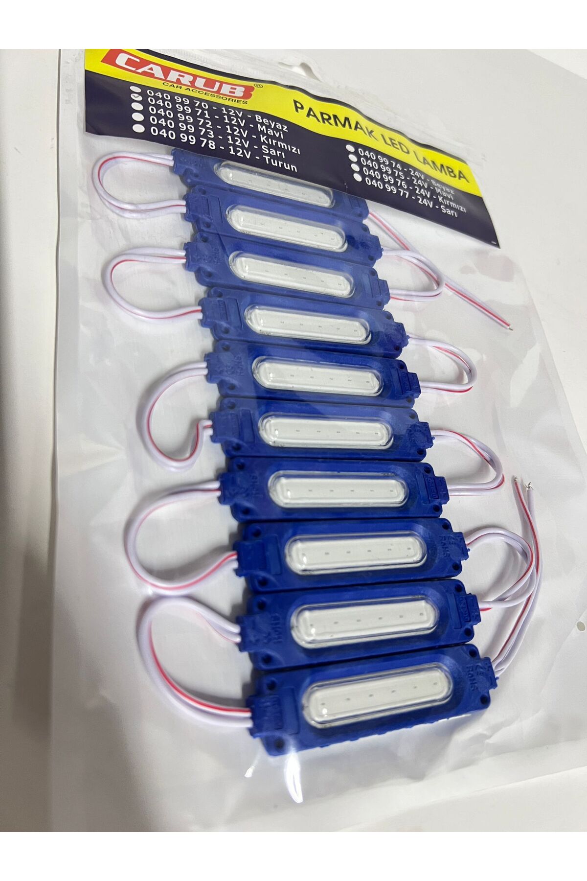 Carub parmak led Lamba Parmak 12V COB mavi (10 ADET) - Fiyatı, Yorumları