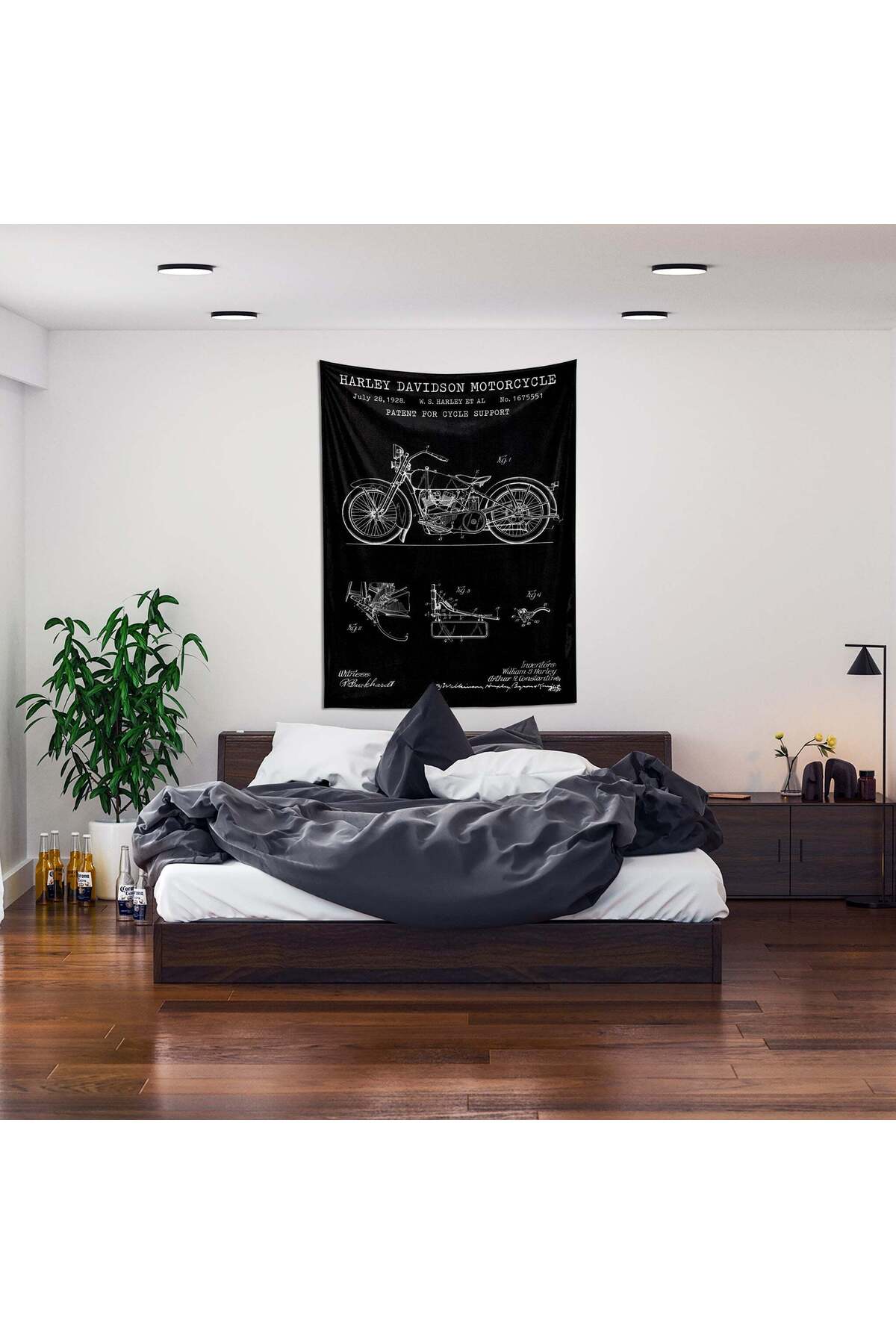 The Lucid Lab Harley Davidson Model 28b Chalkboard - Motorsiklet Duvar ...