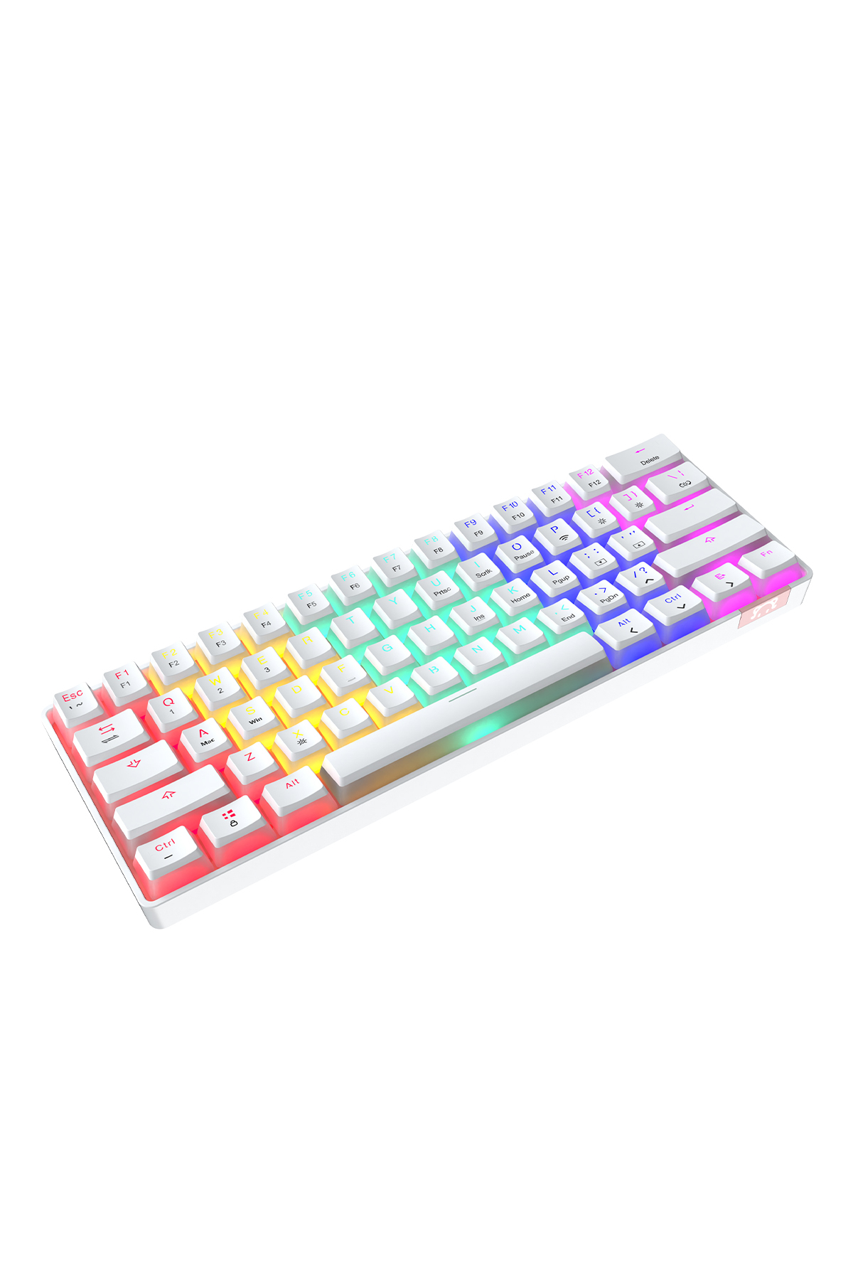 Sarftech Stk61 Beyaz Rgb Ledli Tam Mekanik Kahverengi Switch Gaming ...
