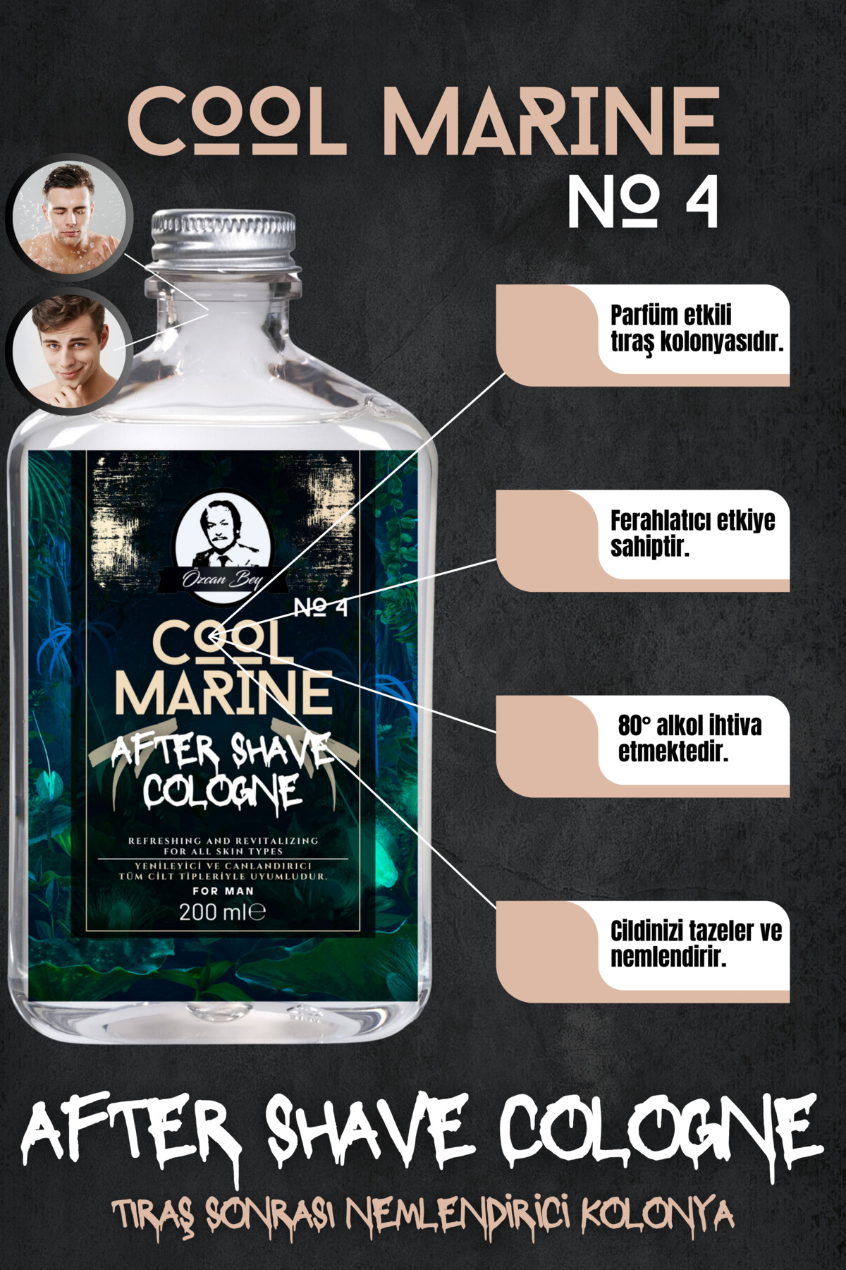 Özcan Bey After Shave Serisi Cool Marine No.4 Tıraş Sonrası Tahrişi ...