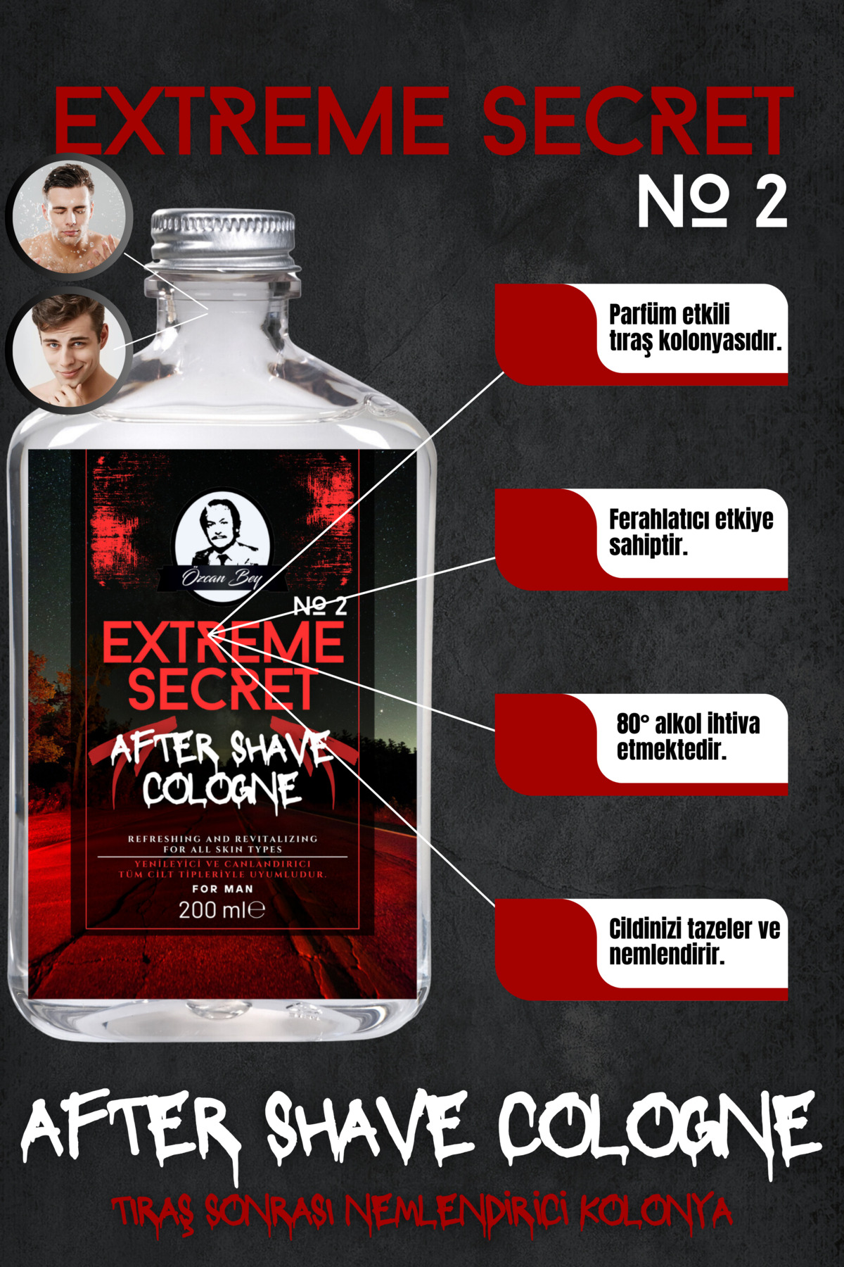 Özcan Bey After Shave Serisi Extreme Secret No.2 Tıraş Sonrası Tahrişi ...