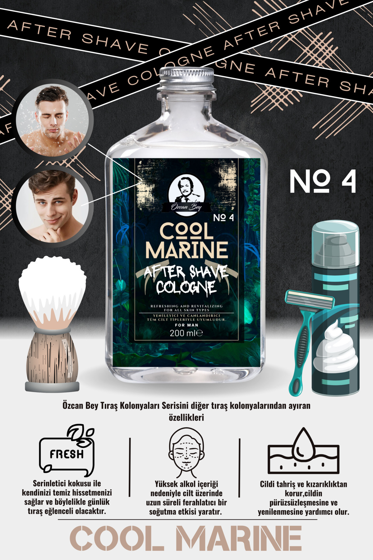 Özcan Bey After Shave Serisi Cool Marine No.4 Tıraş Sonrası Tahrişi ...
