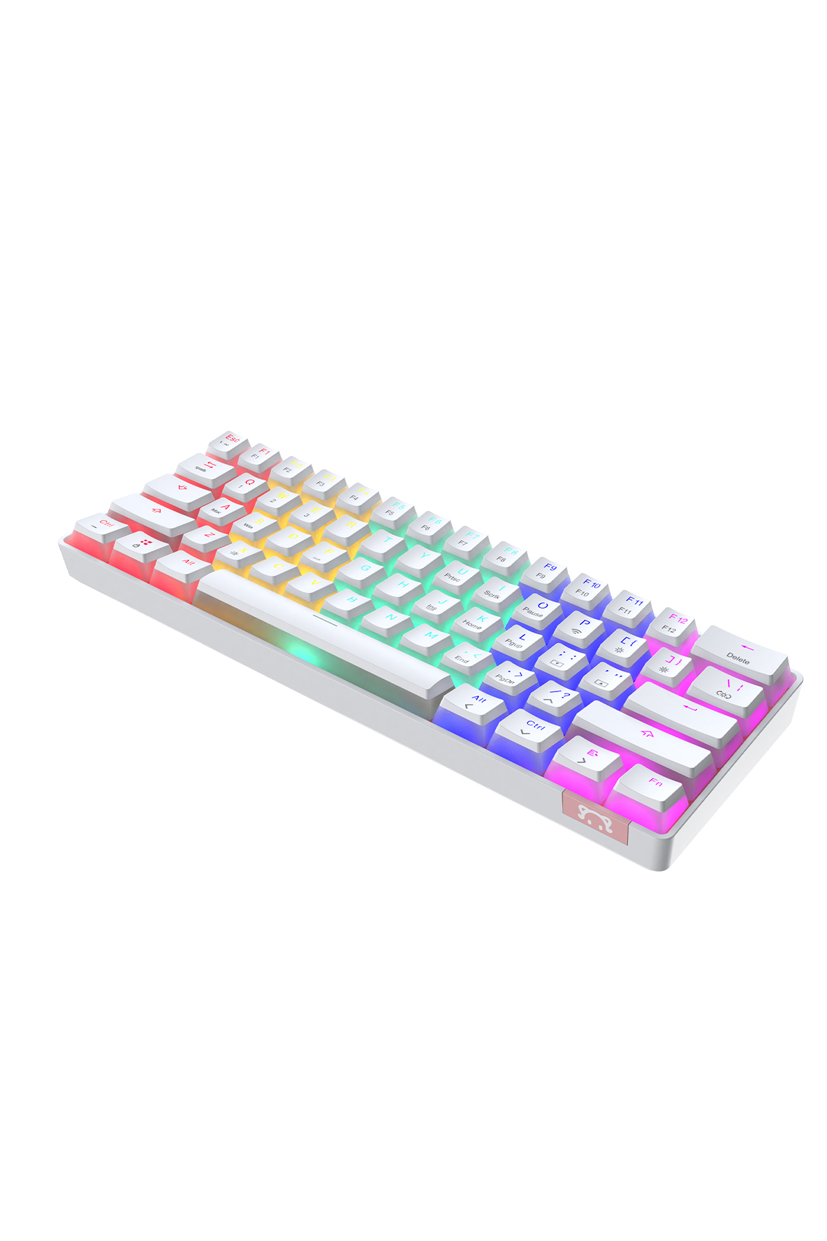 Sarftech Stk61 Beyaz Rgb Ledli Tam Mekanik Kahverengi Switch Gaming ...