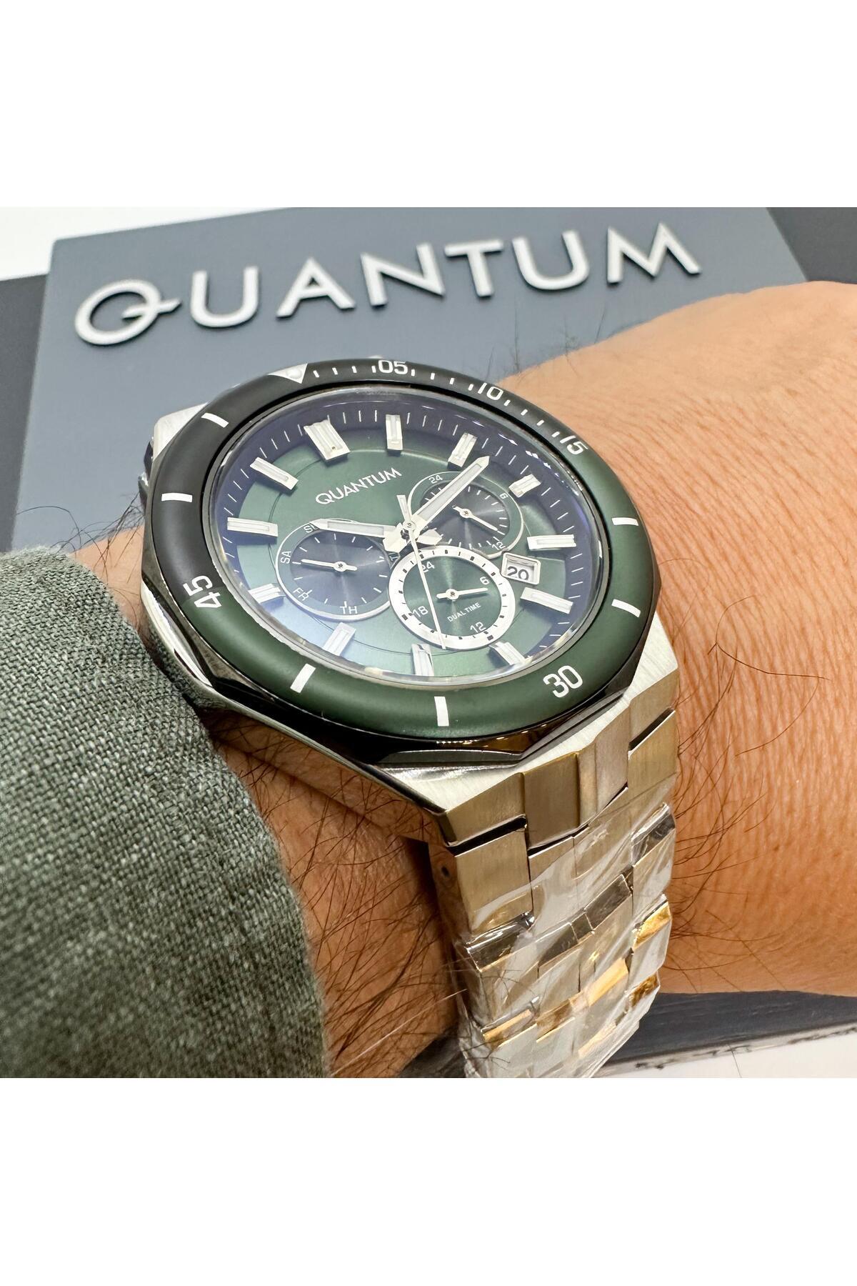 Quantum YEŞİL KADRANLI DUAL TİME ERKEK KOL SAATİ Fiyatı, Yorumları - Trendyol