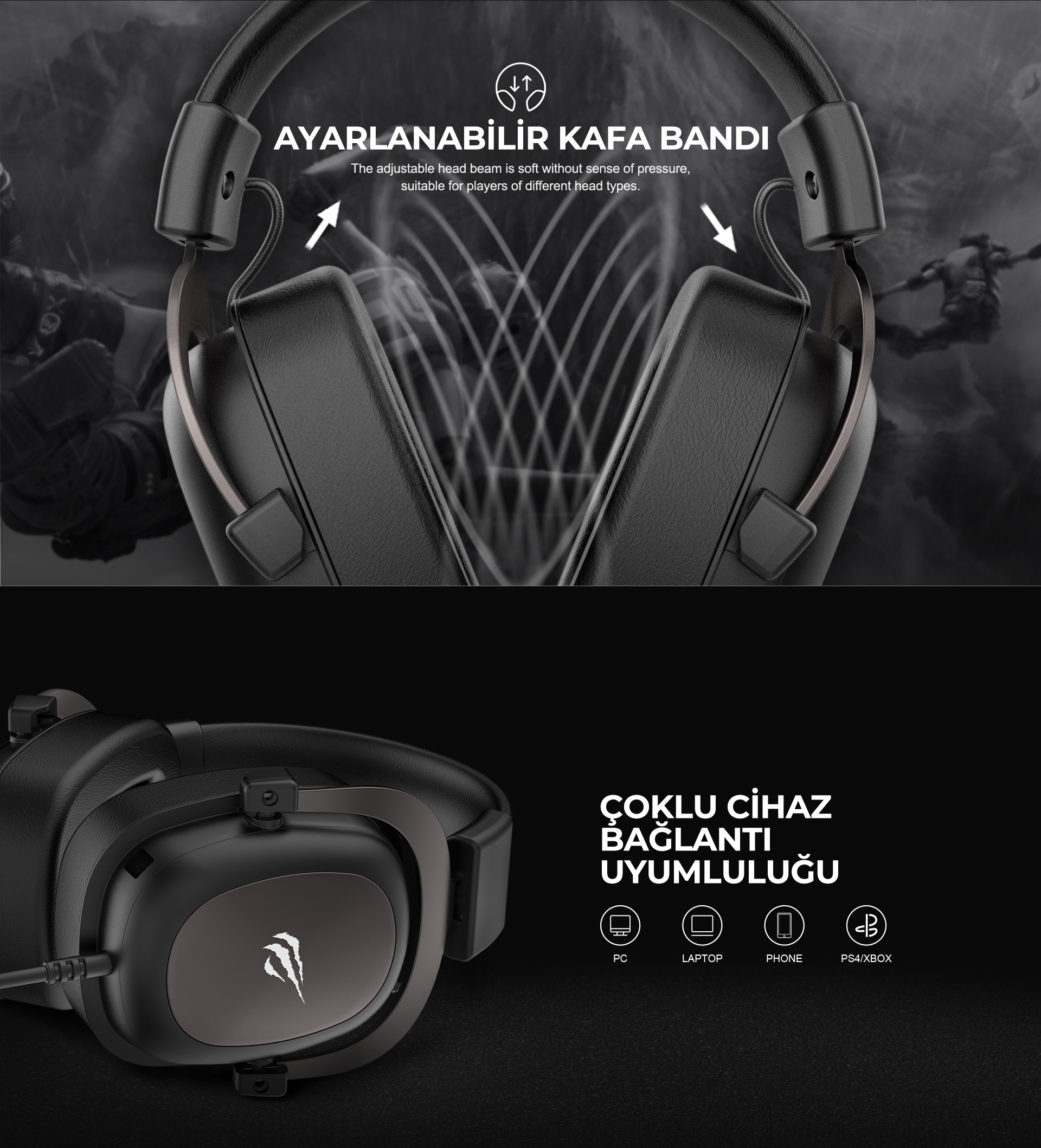 Havit Gamenote H2002D Mikrofonlu Gaming Kulaklık Mor Beyaz - Fiyatı ...