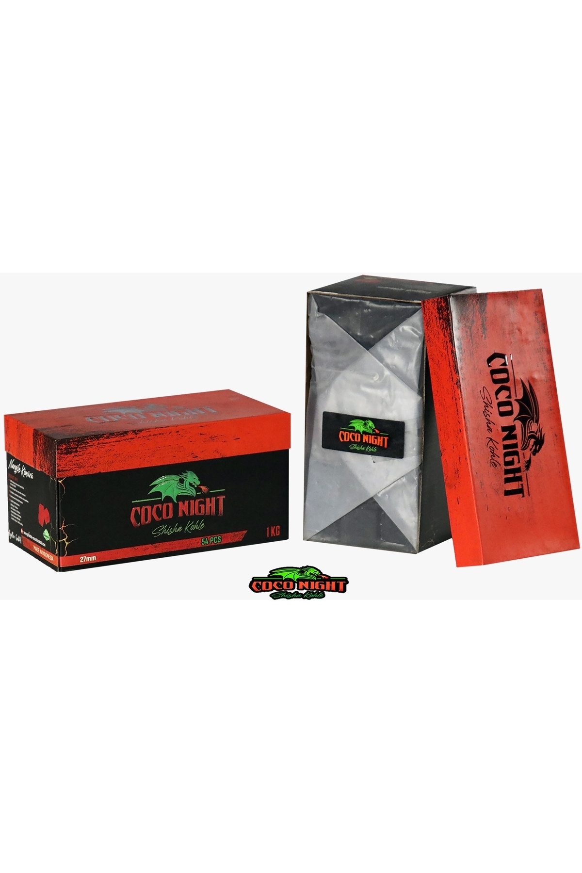 Coco Night 1kg #27mm Nargile Kömürü, 1 Adet Nargile Köz Ocağı, Kozmatik ...