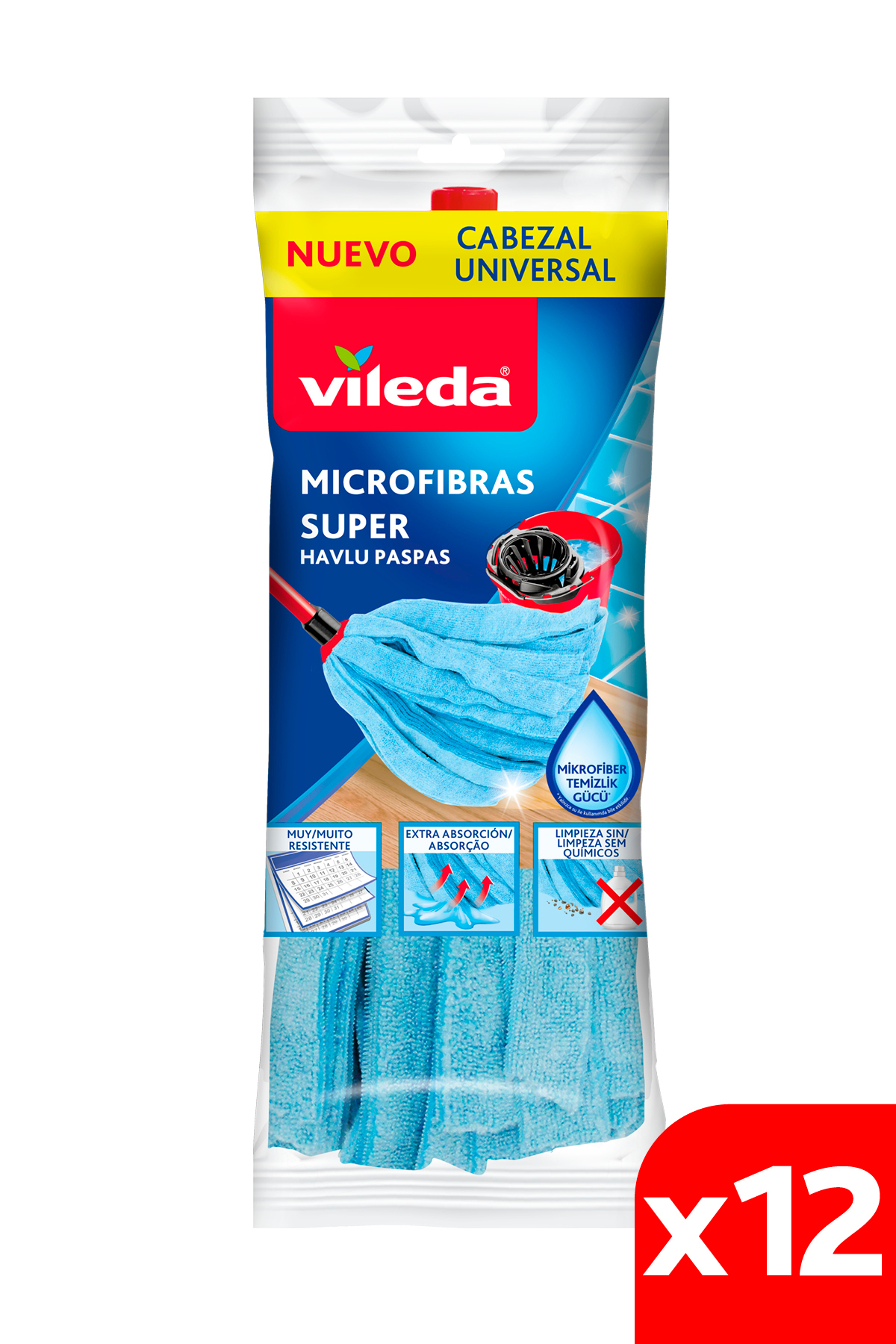 Vileda 12 Paket %100 Mikrofiber Saçaklı Havlu Paspas Fiyatı, Yorumları ...