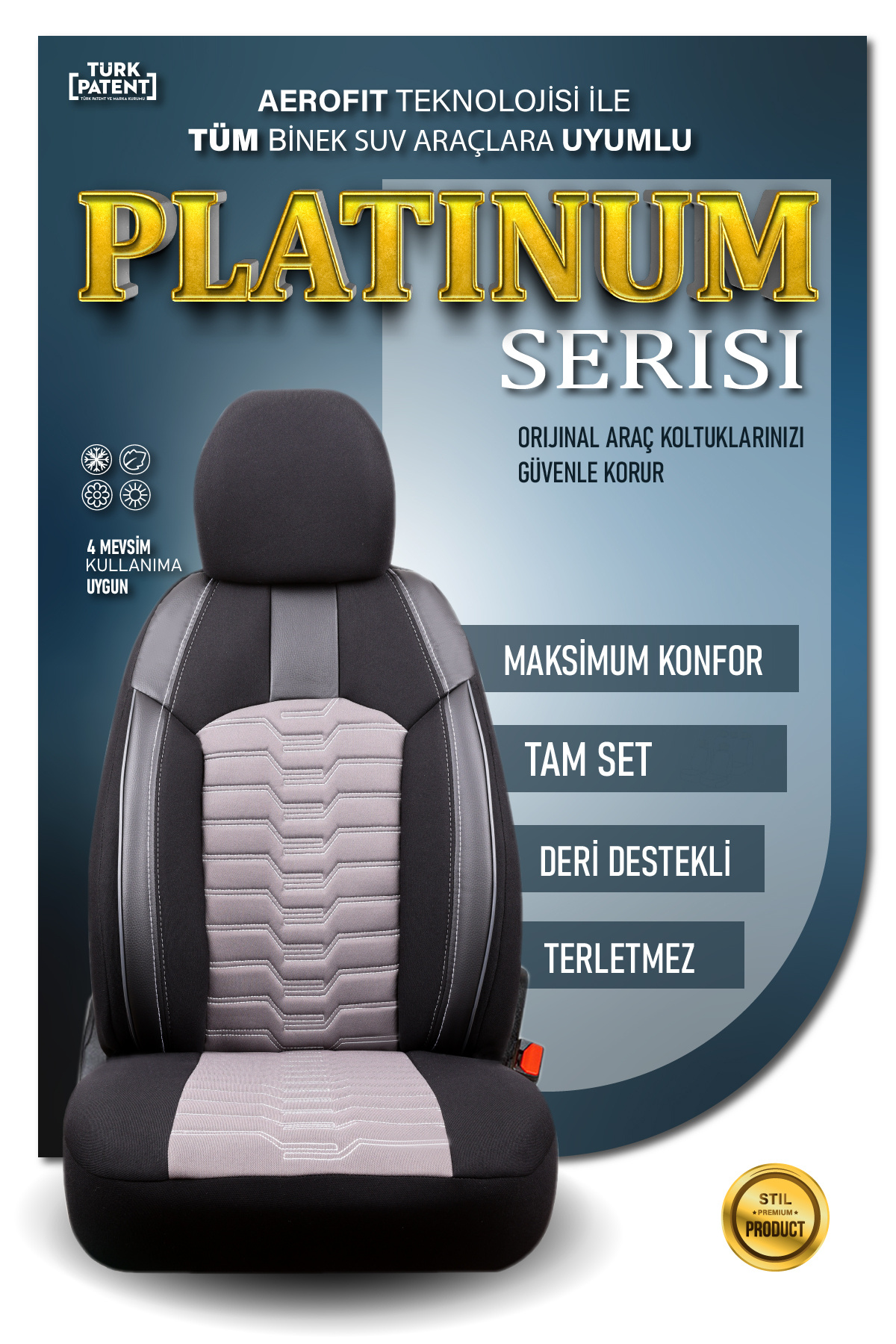 stiloto TOYOTA COROLLA UYUMLU PLATİNUM SERİSİ KUMAŞ TAM SET OTO KOLTUK ...