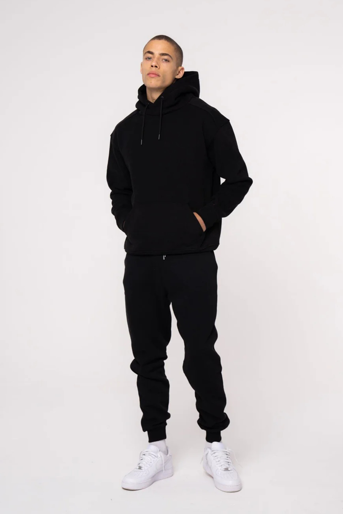 bold shark Erkek Kapüşonlu Rahat Kalıp Siyah Eşofman Takımı Fiyatı ...