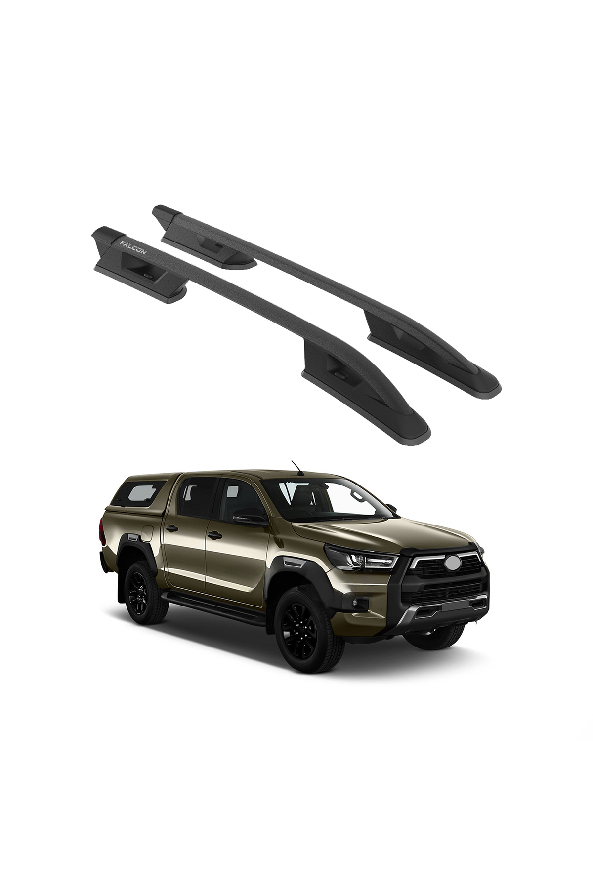 Turtle Toyota Hilux Revo 2015-2023 Turtle Falcon Tavan Çıtası Siyah ...