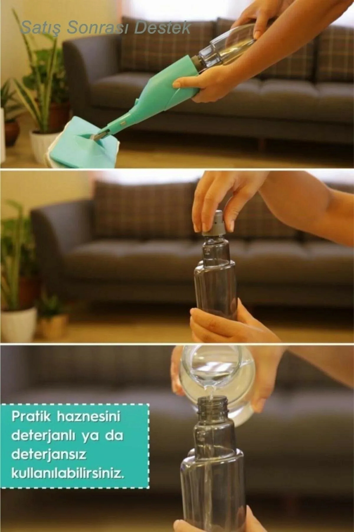 Water Spray Sprey Mop 300cc Su Hazneli Pratik Temizlik 3 Adet Mop ...