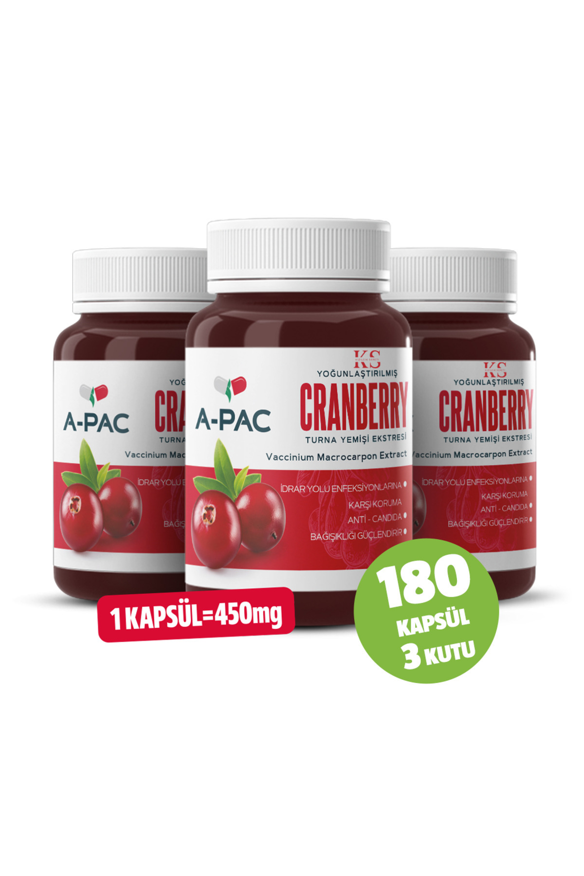 Kızılcık Sepeti A-pac Cranberry Turna Yemişi Kızılcık Ekstresi Vitamin ...