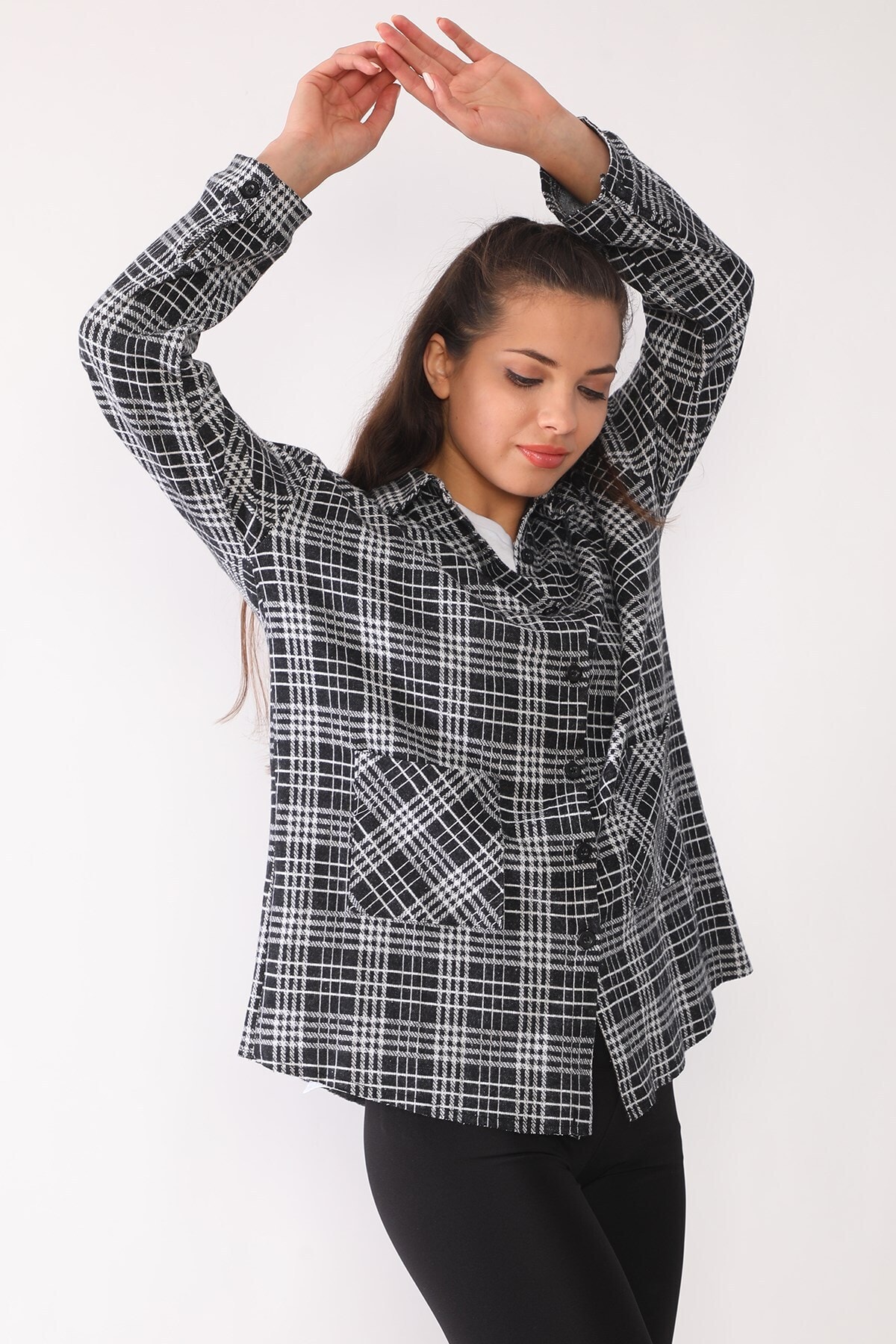 Carra Atelier Siyah Beyaz Oversize Kaşe Oduncu Gömlek Fiyatı, Yorumları ...