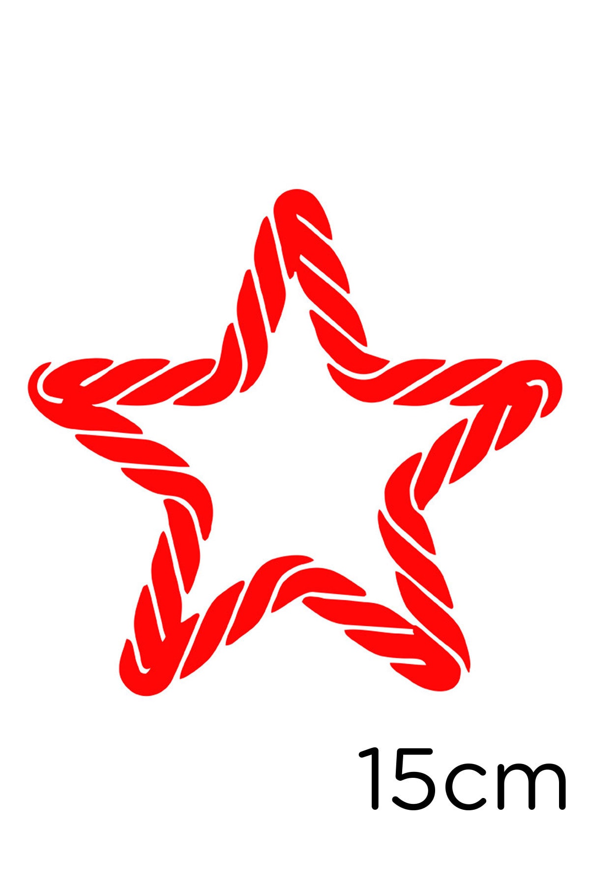 New Jargon Line Effect Star Sticker Sticker Paste 15cm - Red- Trendyol