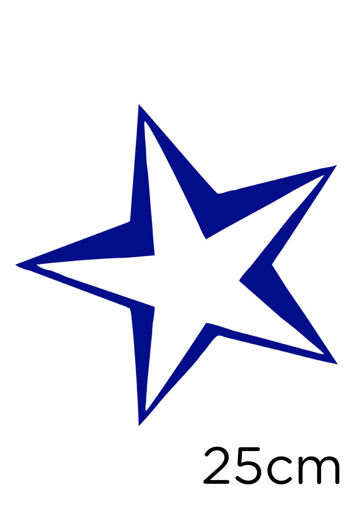New Jargon Navy Blue Star Label Sticker - Thick Contour, Outer Line ...