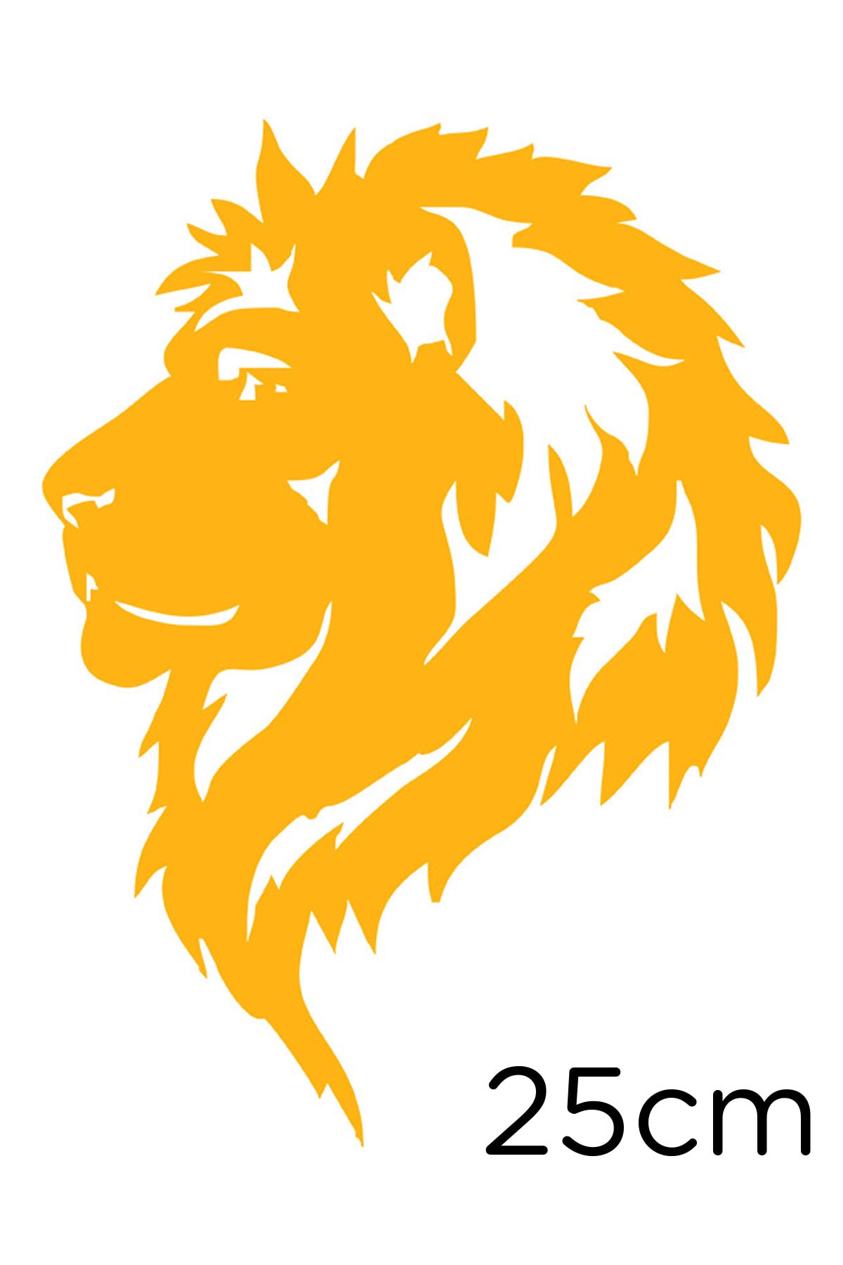 New Jargon Bushy Effective Mesh Lion Head Sticker Facing Left 25cm ...