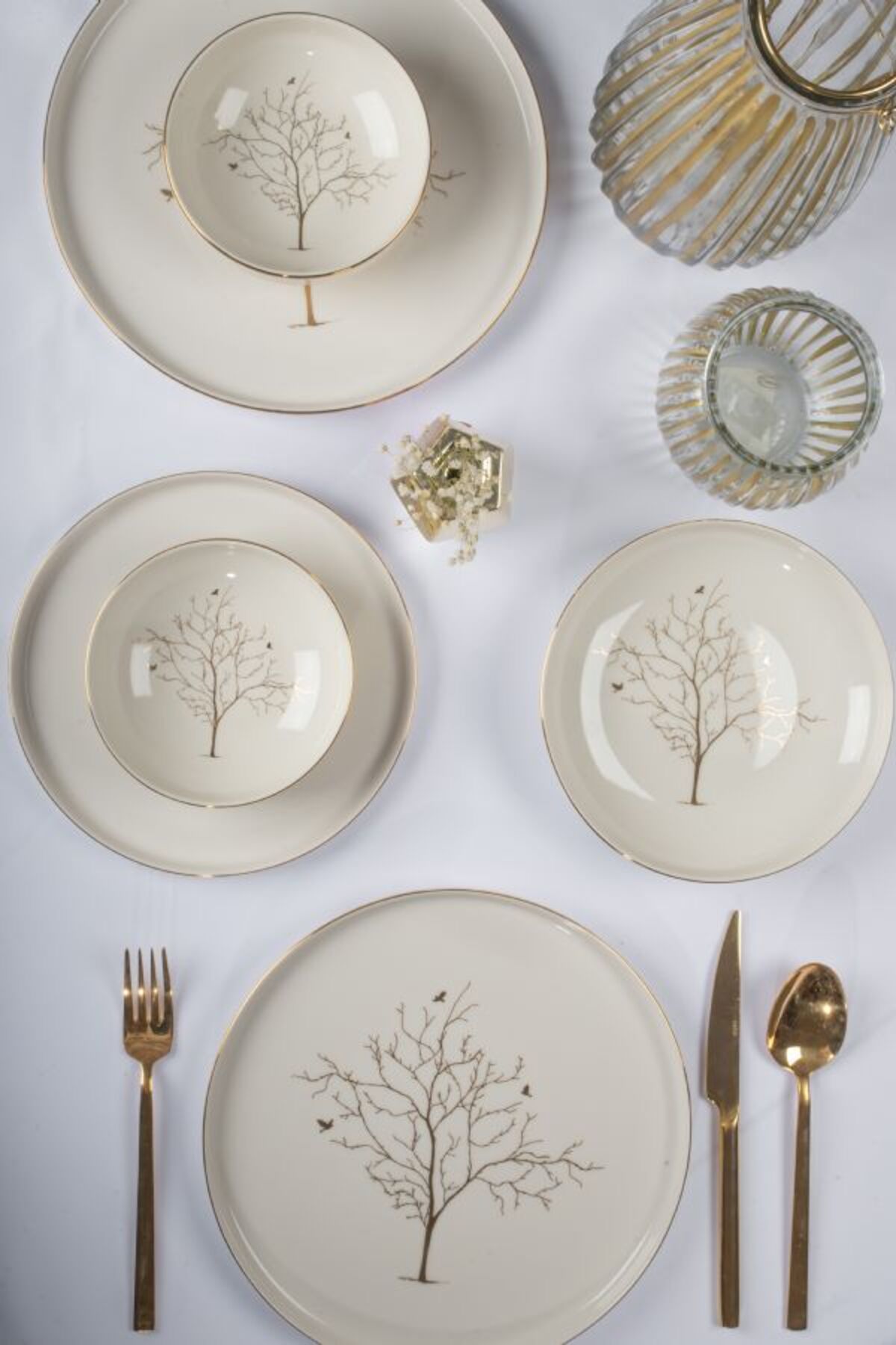 Farika Porselen Farika 24 Parça Zühre Yemek Takimi - Altin Yaldiz ...