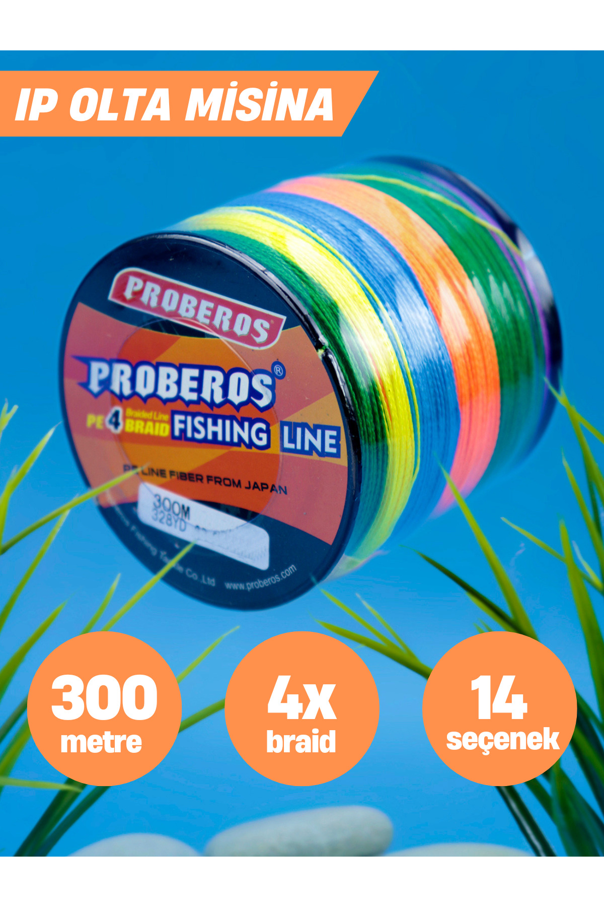 Proberos Fishing Line Ip Olta Misinası 300 m multicolor x4 PROBEROS ...