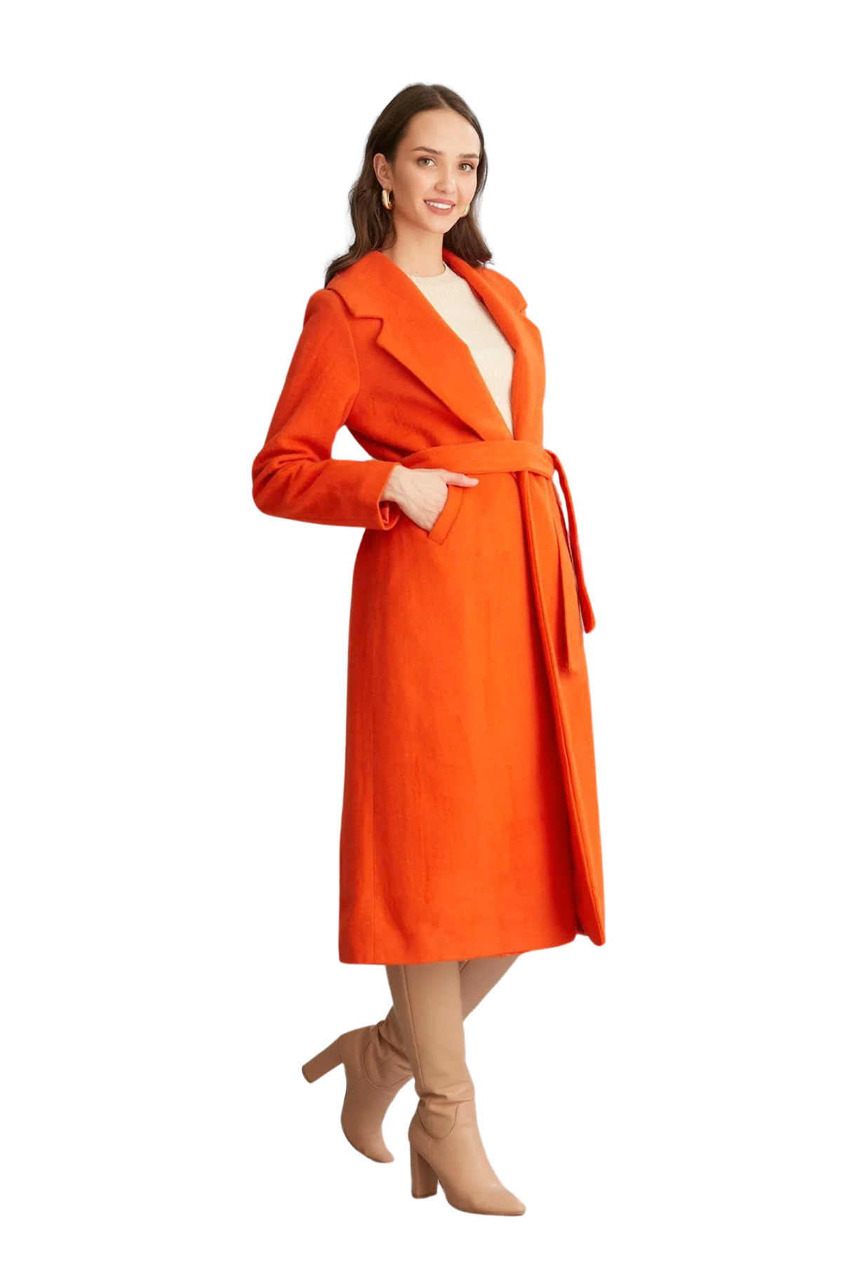 MİSS PERRY Kemerli Içi Astarlı Uzun Kaşe Kaban Fiyatı, Yorumları - Trendyol