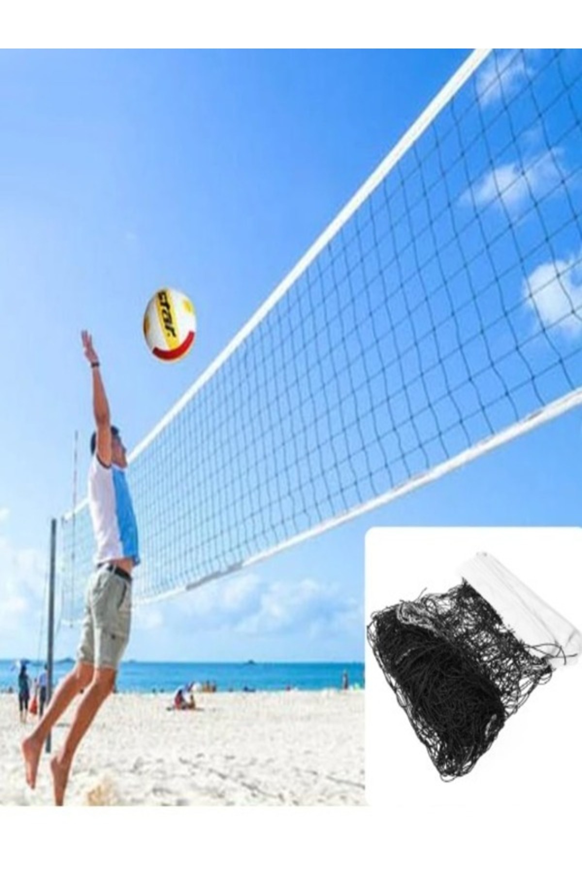 Clifton Voleybol Filesi Telli Voleybol Ağı 4 Taraf Bantlı 2mm-15x15cm ...