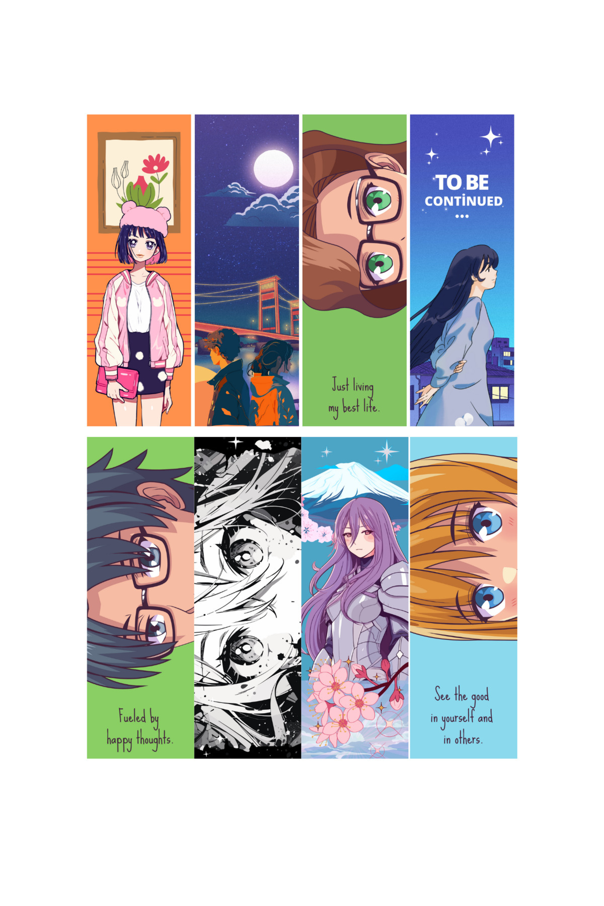 tsugame Özel Tasarım Anime 8'li Ayraç Seti- Anime Özel Tasarım ...