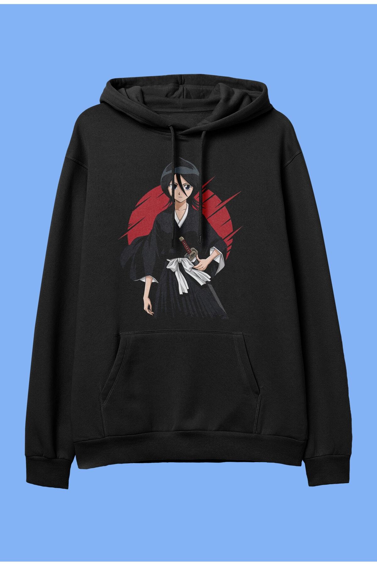 FULL TOLERANCE Oversize Bleach Rukia Kuchiki Anime Kapüşonlu Sweatshirt ...