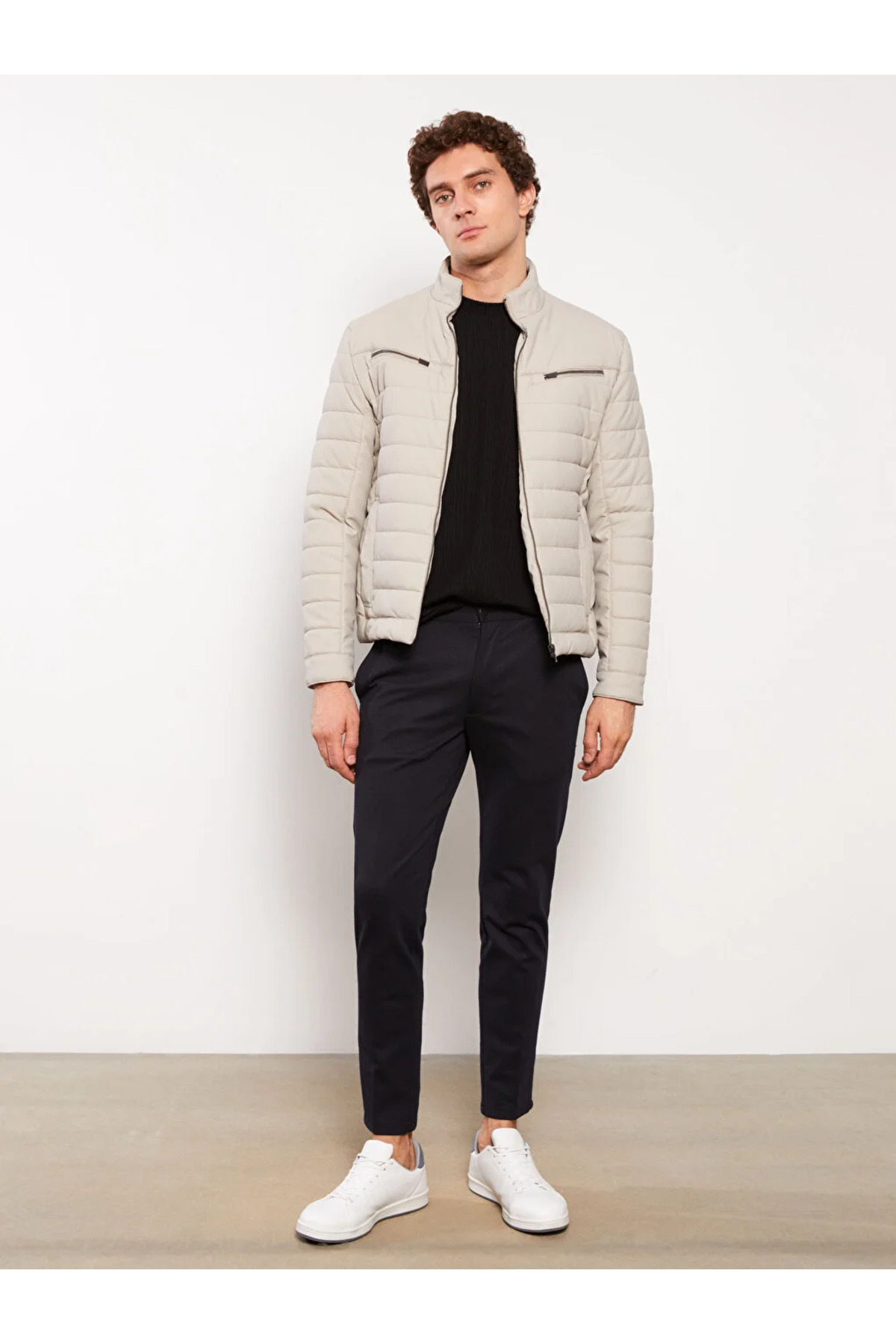 LC Waikiki LCW Vision Slim Fit Dik Yaka Erkek Deri Görünümlü Mont ...