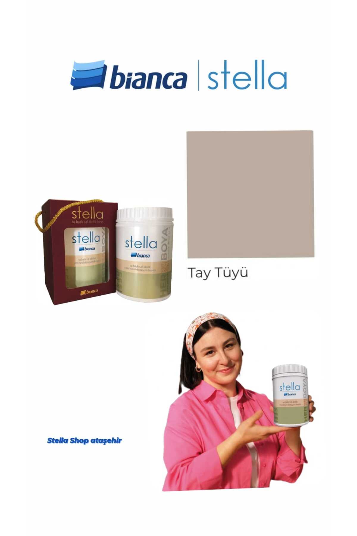Bianca Stella Su Bazlı Saf Akrilik Boya 500ml - Tay Tüyü - Fiyatı ...