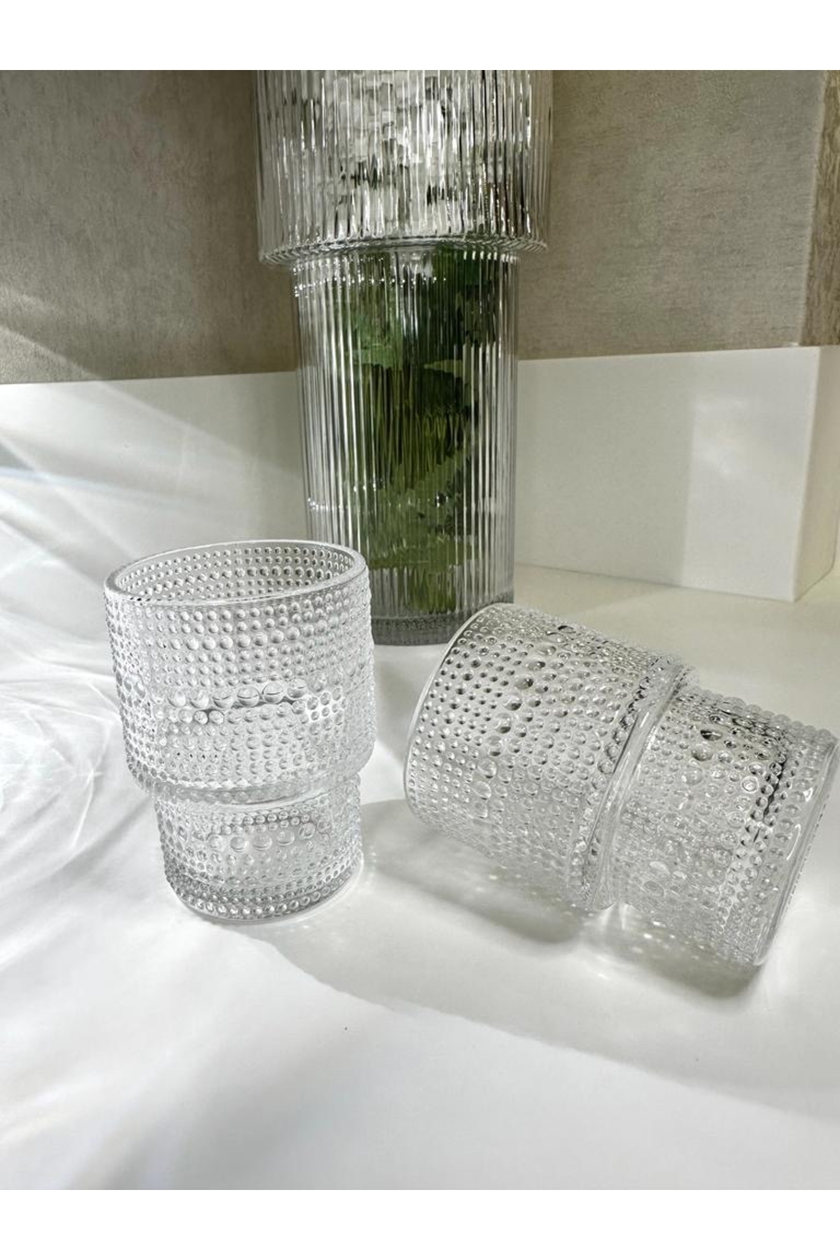 MİMOZA PARK 2 ADET 200 ML BONCUK İŞLEMELİ ORİGAMİ BARDAK PİNTEREST SUNUM BARDAĞI - Fiyatı, Yorumları