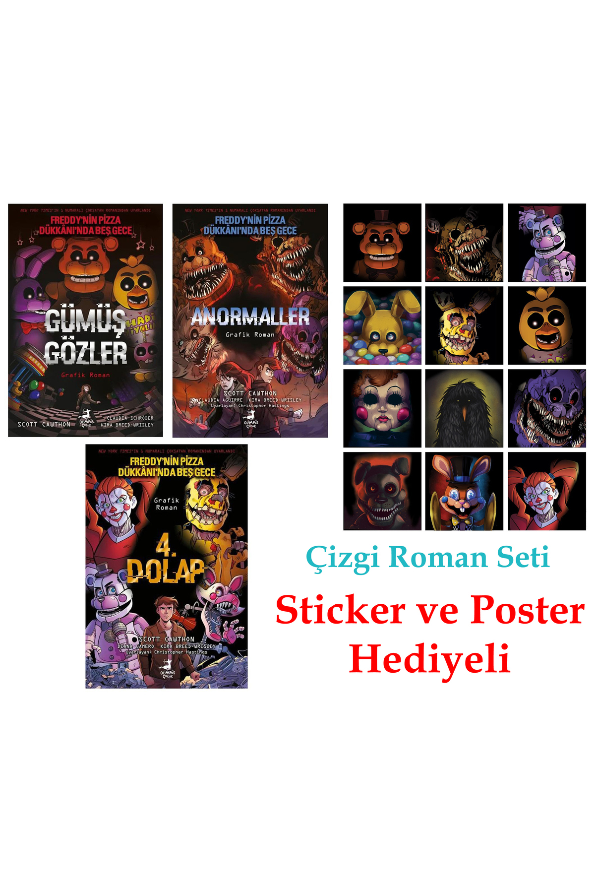 Olimpos Yayınları Freddy'nin Pizza Dükkanında Beş Gece Serisi 3 Kitap ...