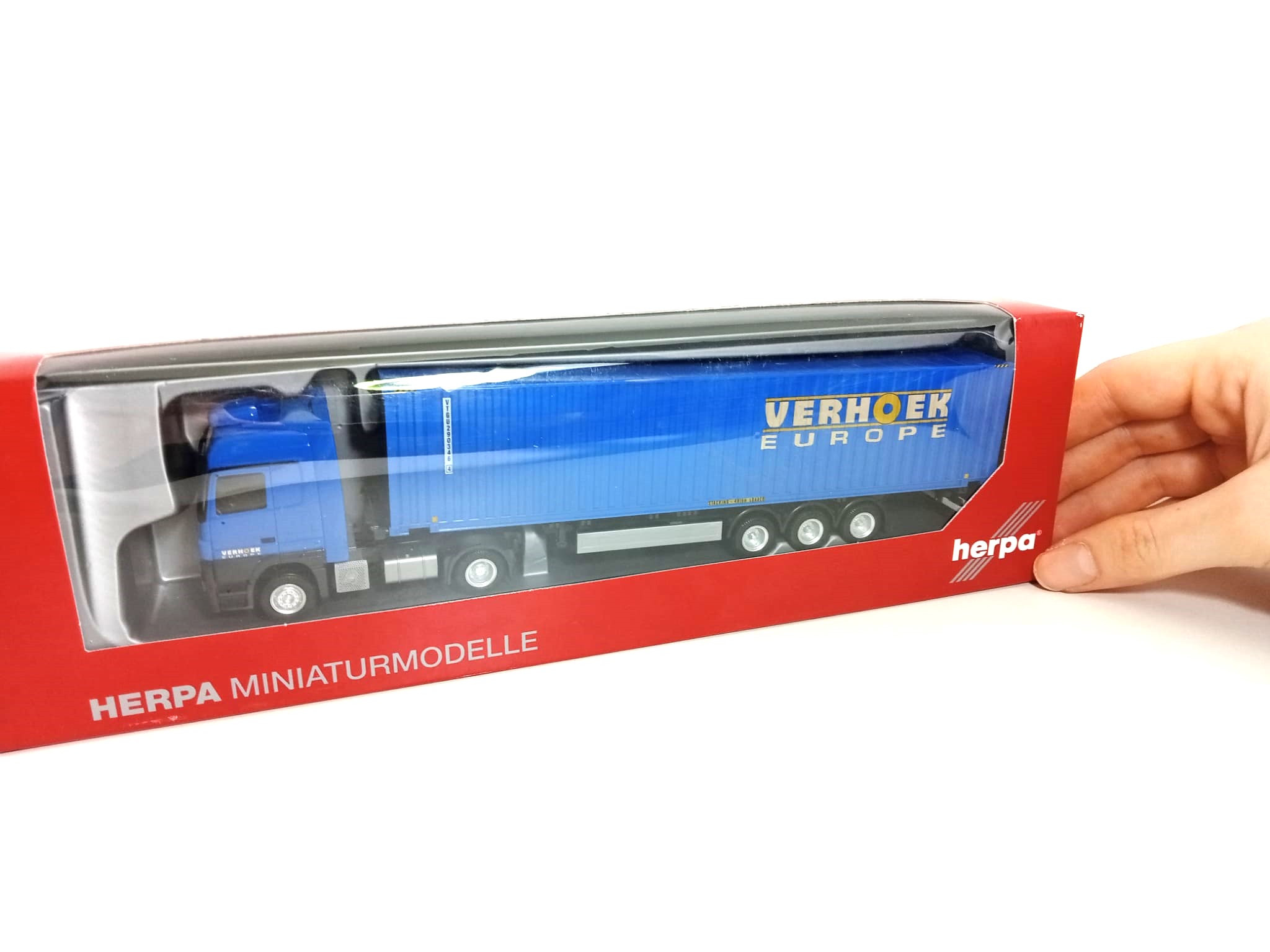 Herpa 1:87 Ho Mercedes-Benz Actros LH container trailer ( Verhoek -NL ...