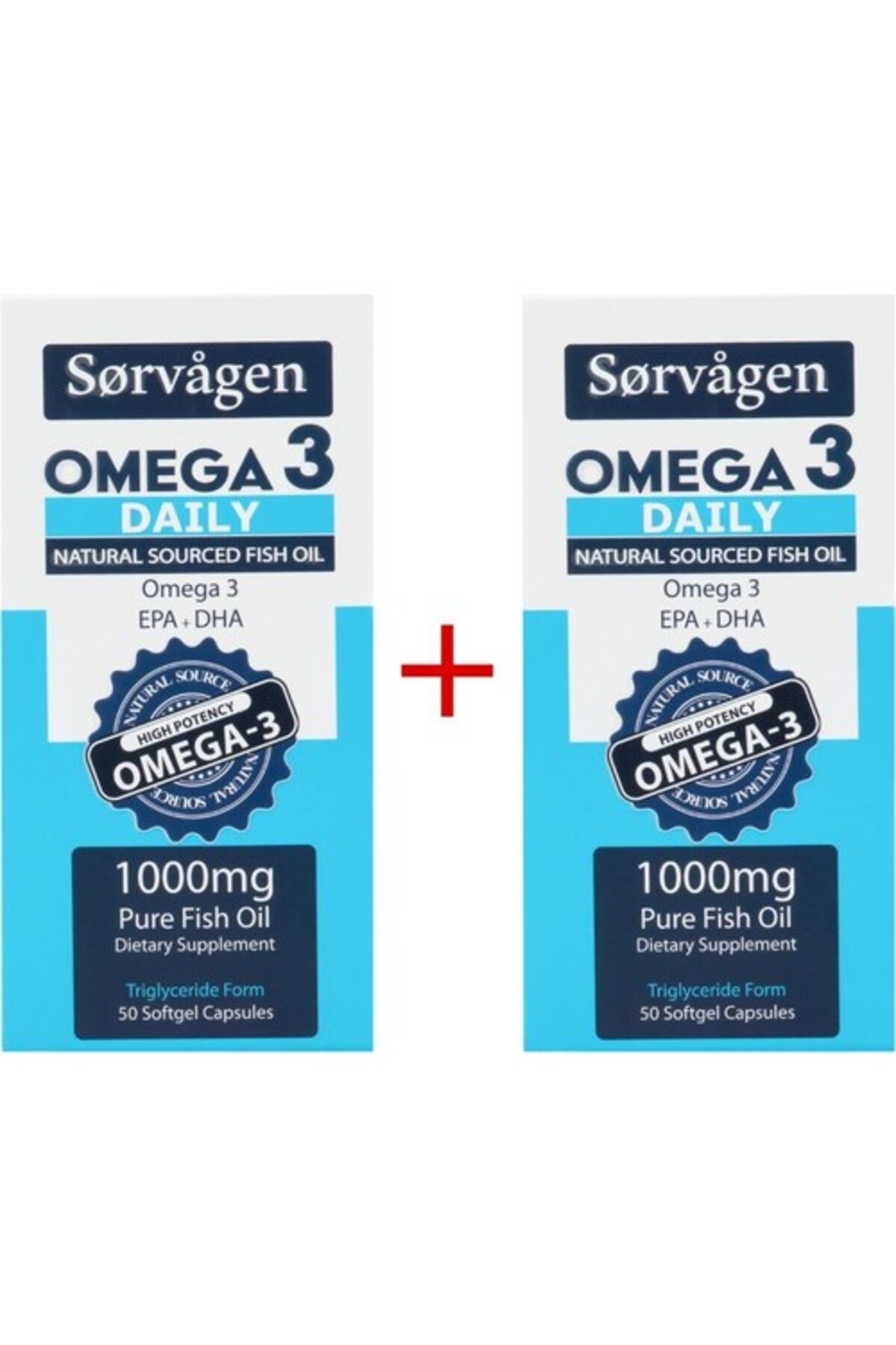 Sorvagen Omega 3 Daily Saf Balık Yağı, 50 Kapsül, 1000 Mg - 2 Adet ...