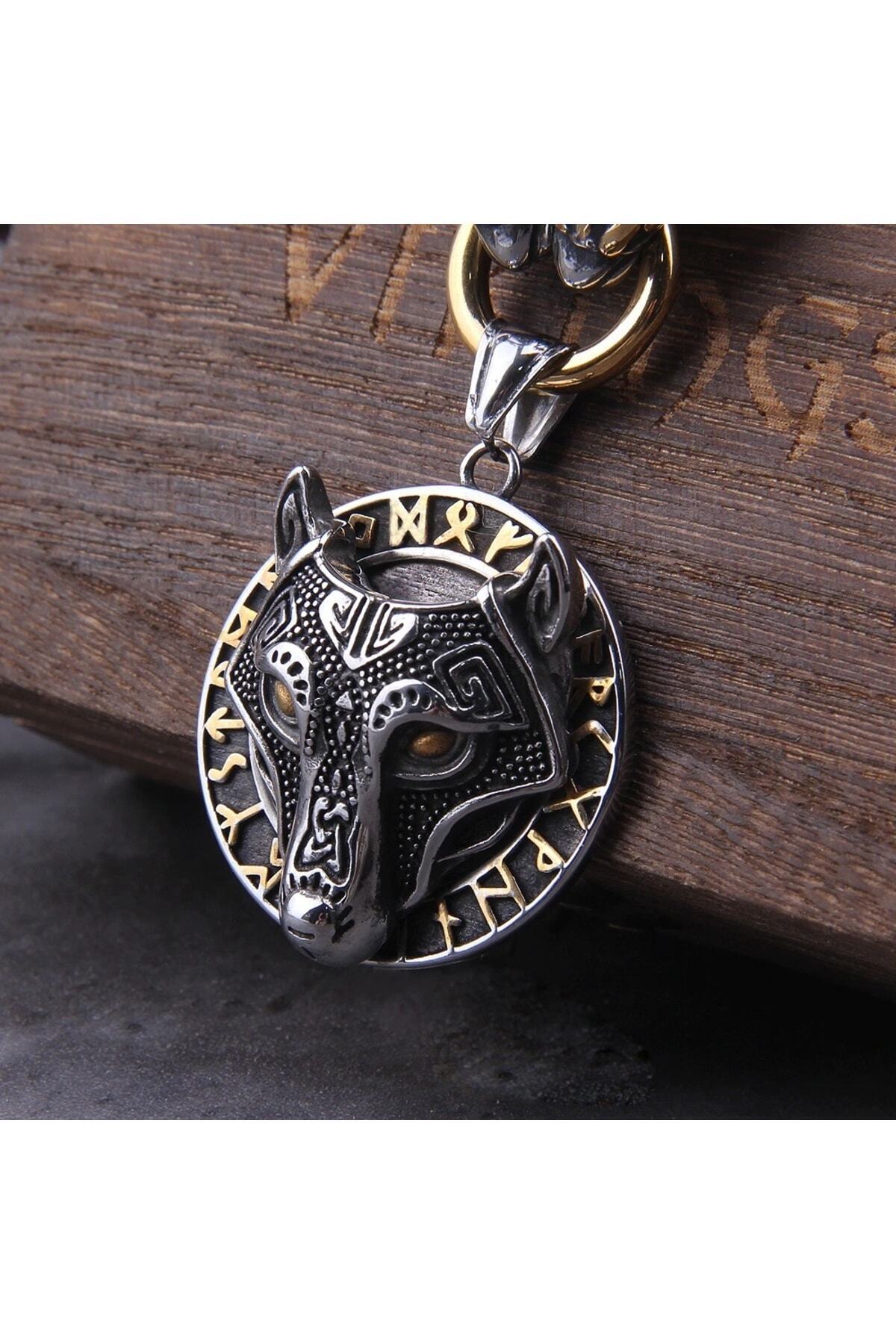 Viking Kurt Kafası Iskandinav Motifli Fenrir Thor Mjollnir & Kral ...