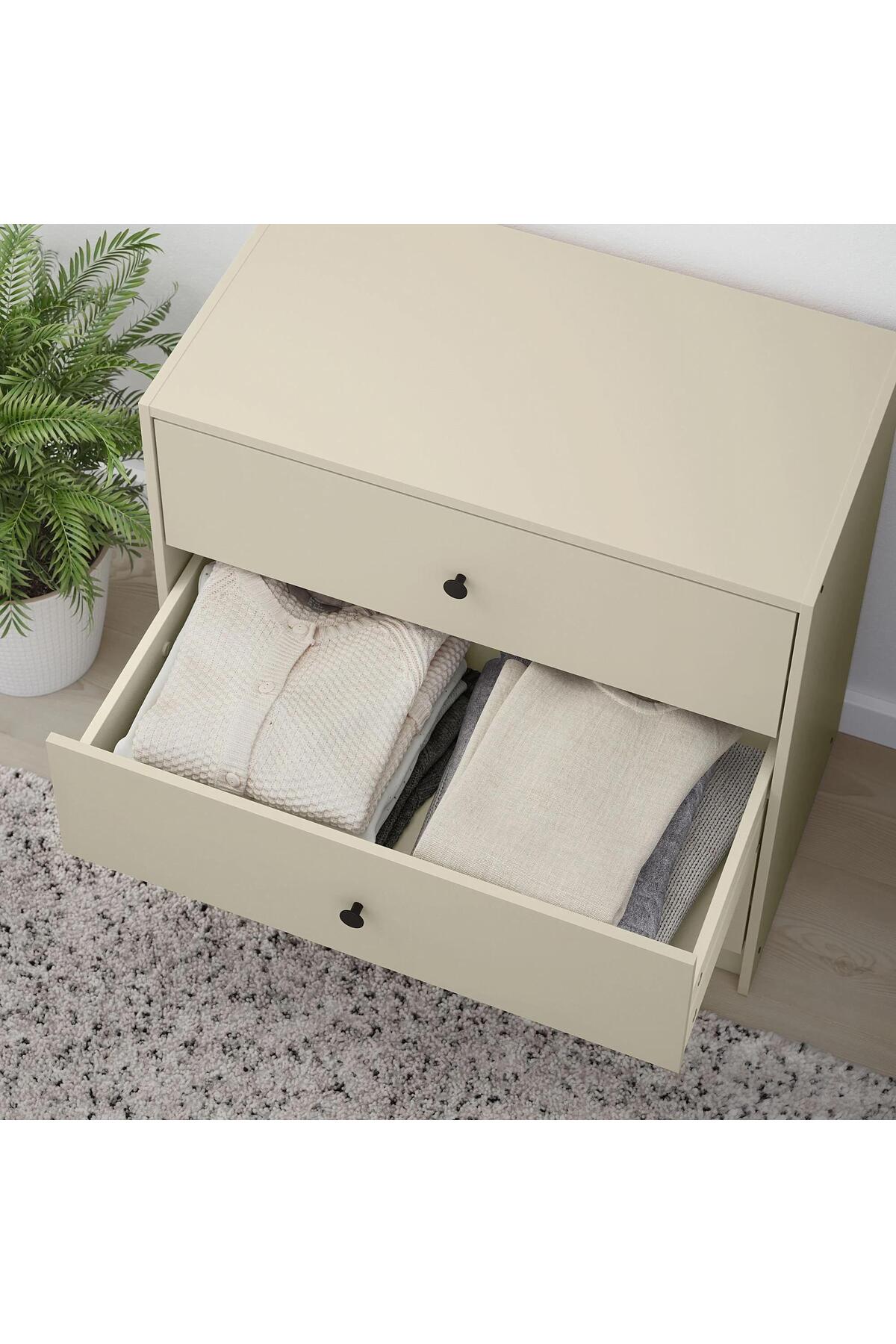 IKEA 3 Çekmeceli Şifonyer, Gursken MeridyenDukkan Açık Bej Renk 69x67 ...