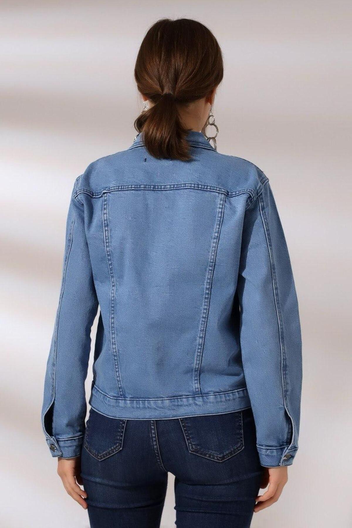 ASİLA DÜZ KISA LİKRALI KOT CEKET Fiyatı, Yorumları - Trendyol