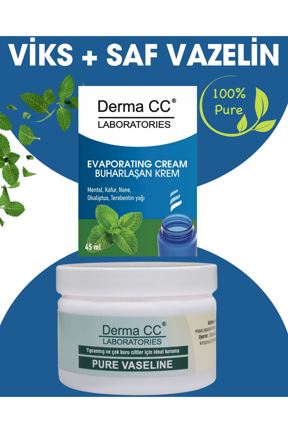 Derma CC LABORATORIES Vicks/Viks/Vikis Buharlaşan Merhem 45m + SAF ...