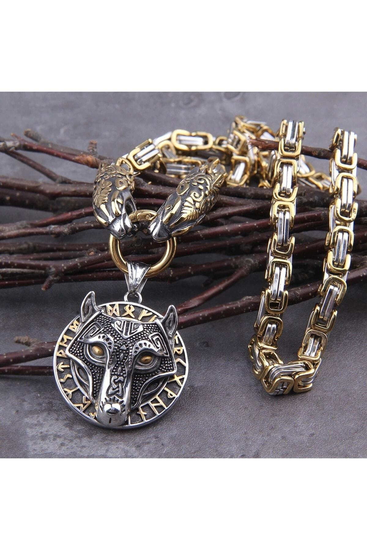 Viking Kurt Kafası Iskandinav Motifli Fenrir Thor Mjollnir & Kral ...