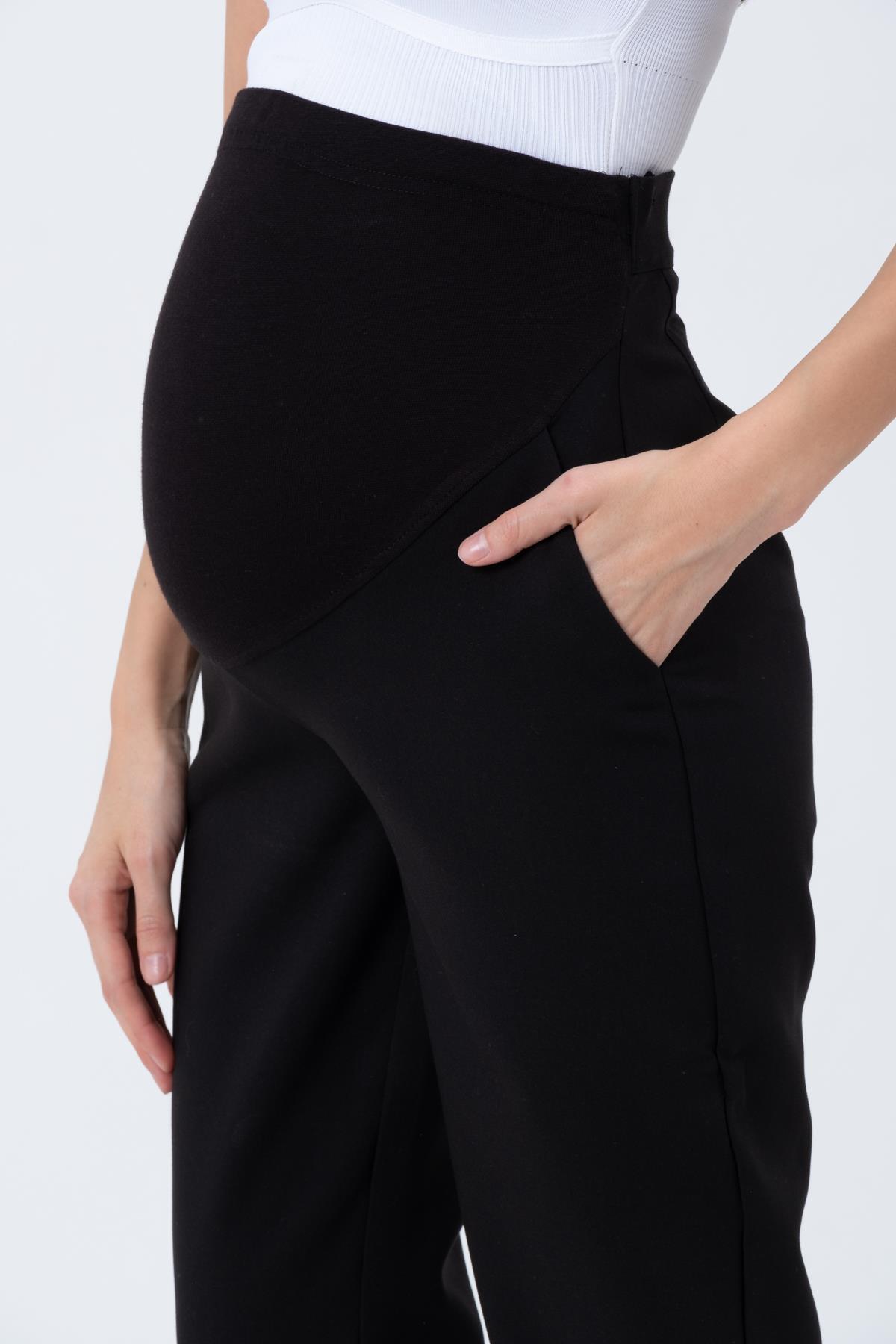 BUSA Hamile Esnek Karın Bantlı Belden Ayarlı Mom Fit Klasik Gabardin ...