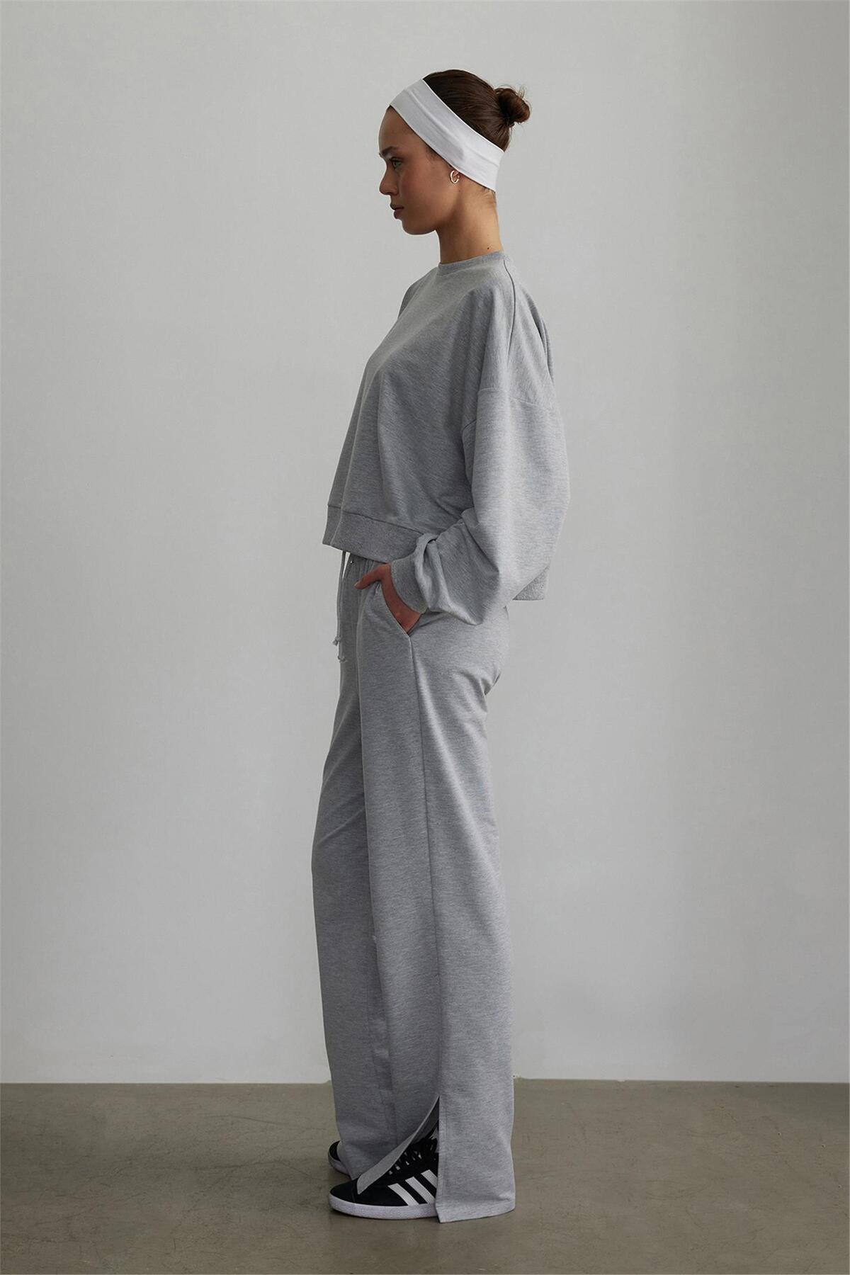 Suud Collection Gri Wide Leg Yırtmaçlı Eşofman Altı Fiyatı, Yorumları ...