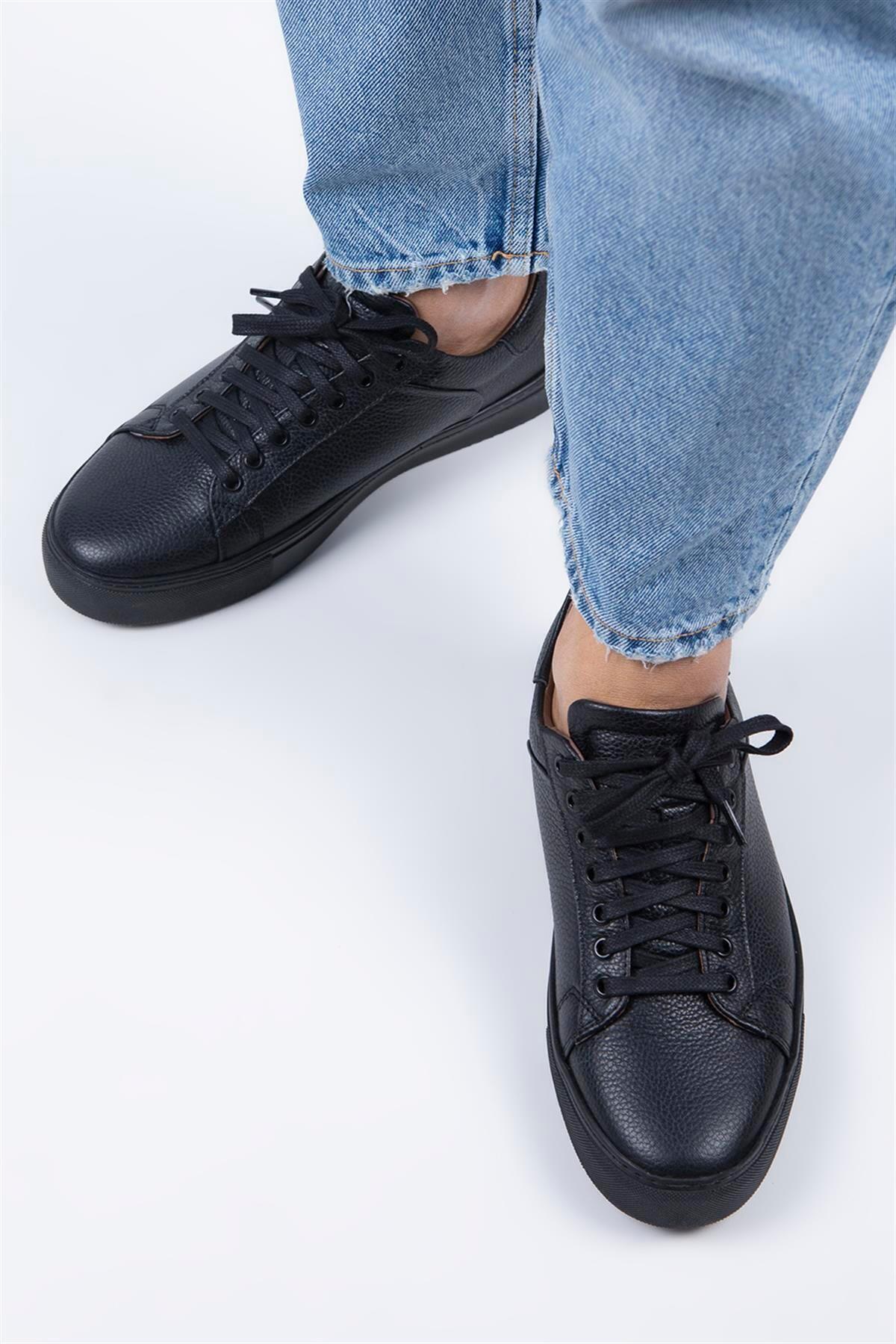 AGUCİNO Agucino Giorgio Black Leather Casual Men's Shoes 22650 - Trendyol