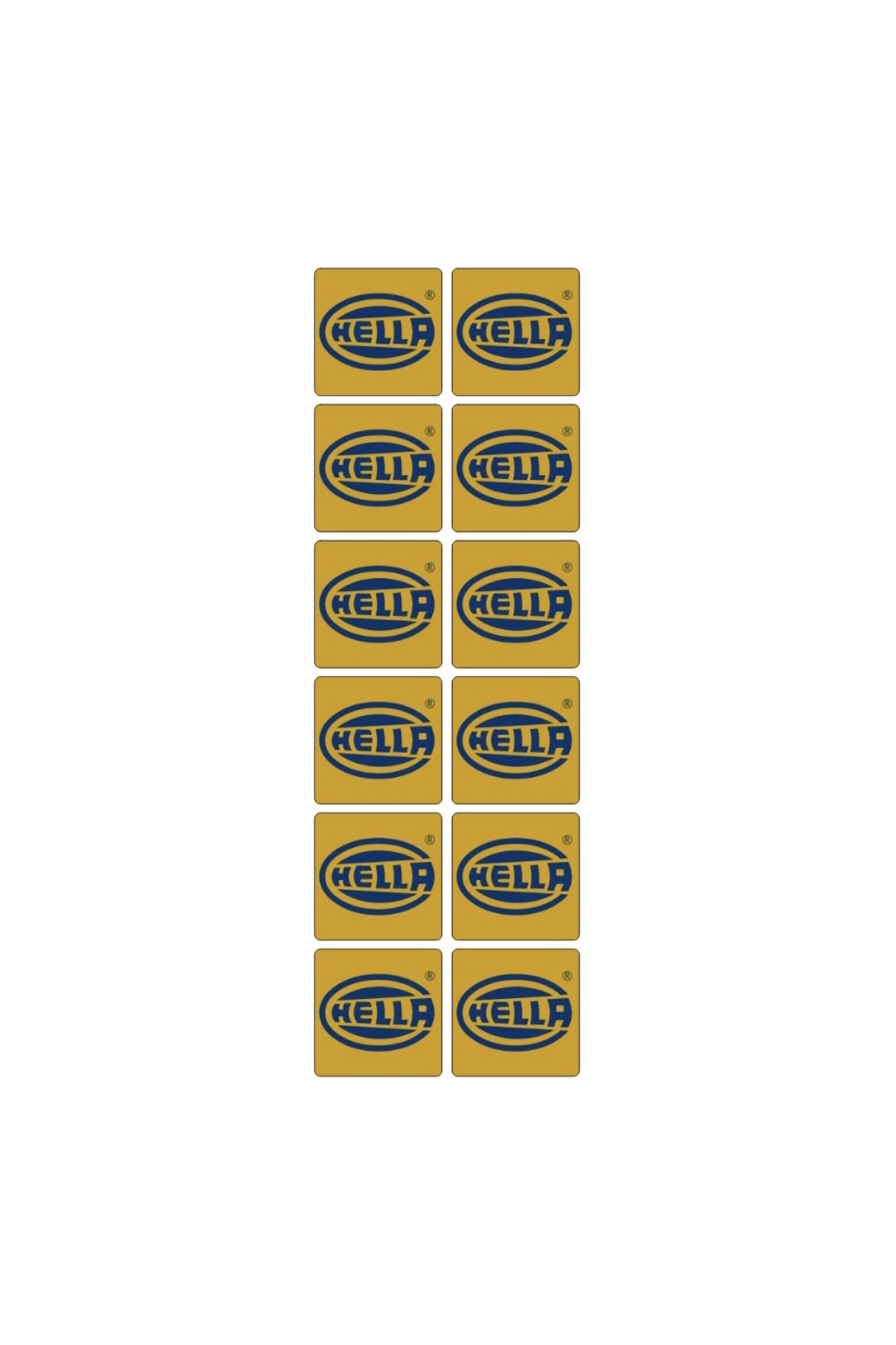 FD OTOMOTİV Hella Far Etiket Sarı - Plaka Pulu - Hella Damla Plaka Pulu Sarı 12 Adet - Etiket ...