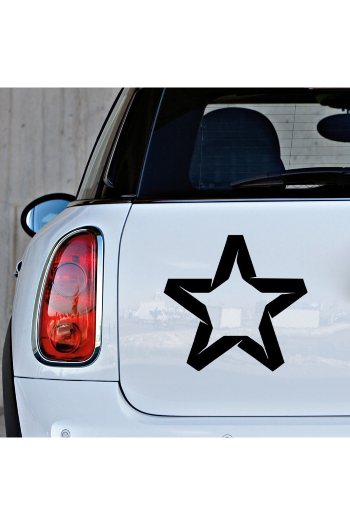 New Jargon Black Star Sticker - 25cm, Cut-Off Effect and Detailed ...