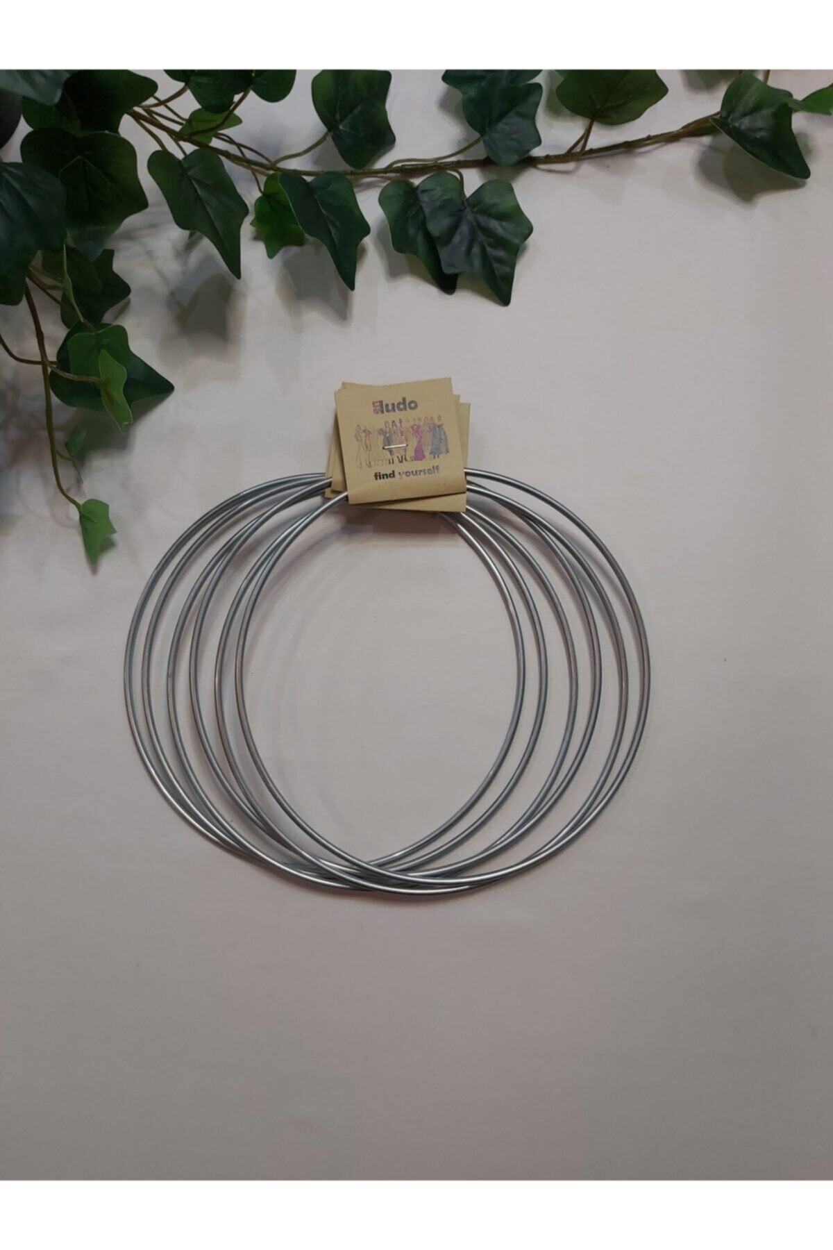 Enludo Metal Makrome Çember 21 Cm 5li Set Galvanizli Kasnak Halka Düş ...