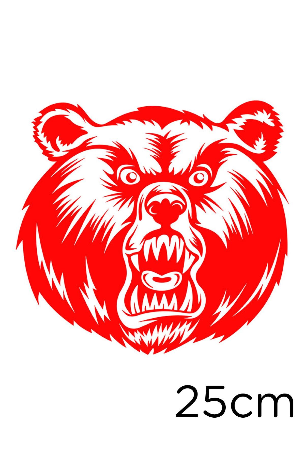 New Jargon Angry Standing Roaring Offensive Bear Head Sticker Decal ...