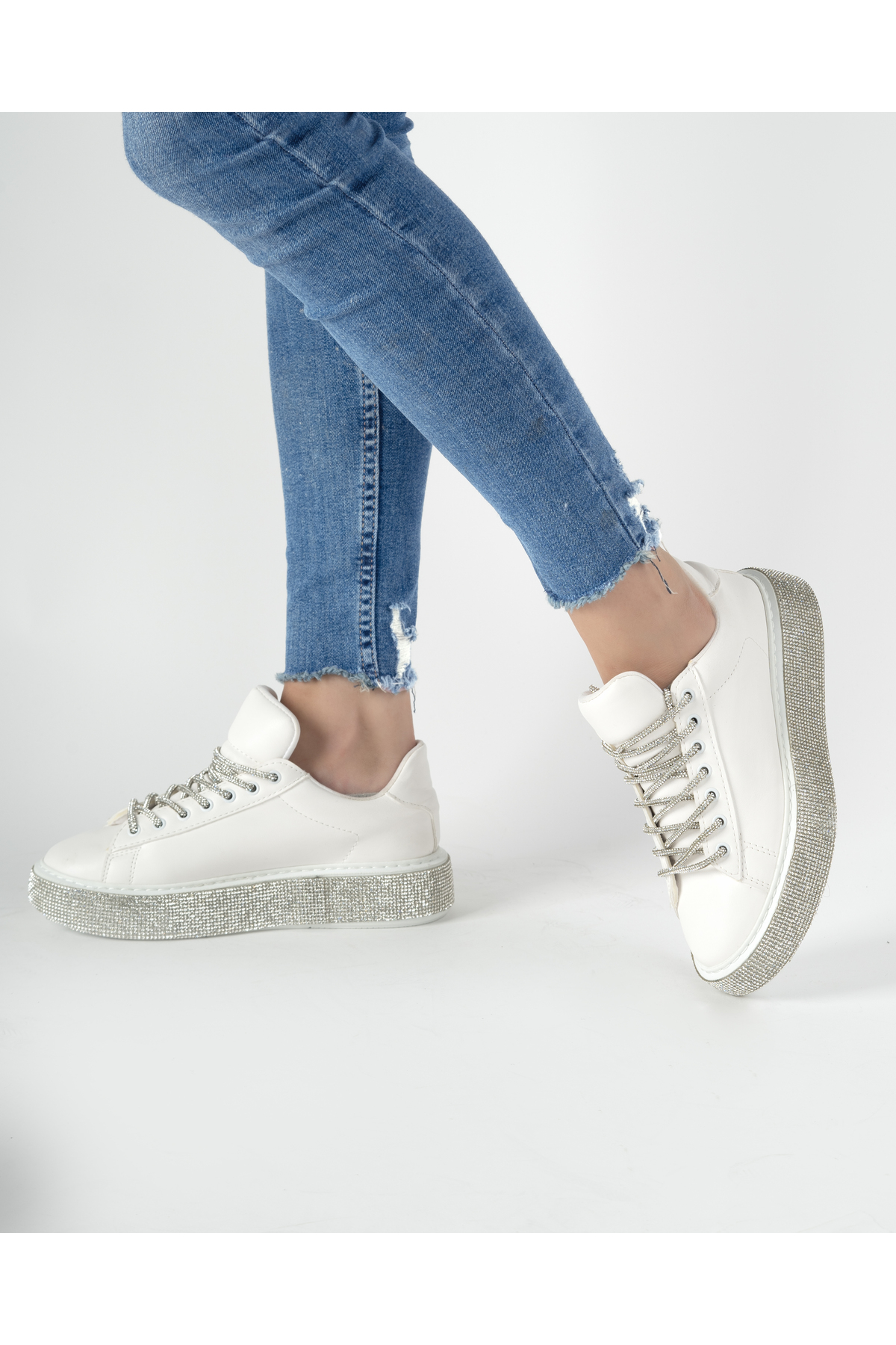 waisi shoes Taban Taşlı Beyaz Ayakkabı, Beyaz kadın ayakkabı, Beyaz ...