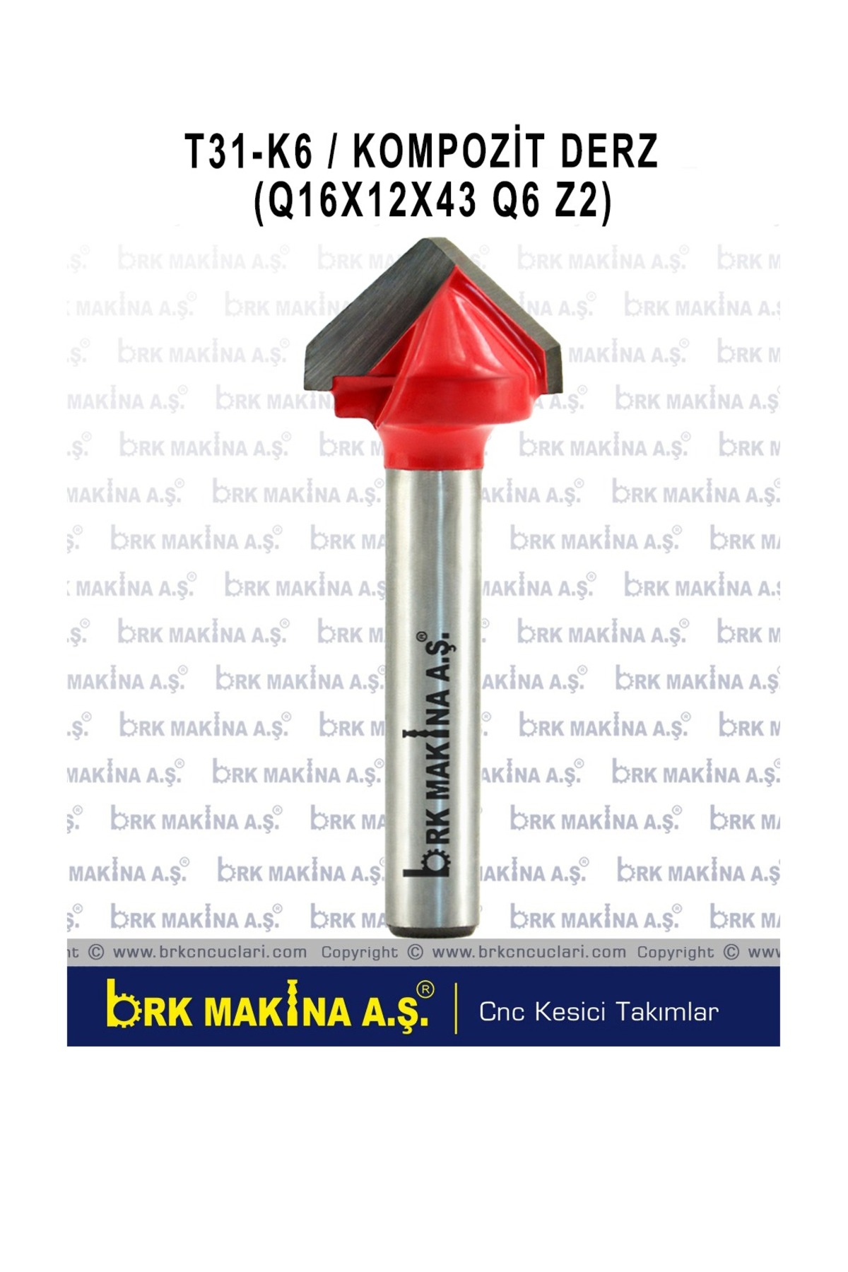 BRK Kompozit Derz Kanal Açma Freze Q16*12*43 Q6 Z2 - Fiyatı, Yorumları