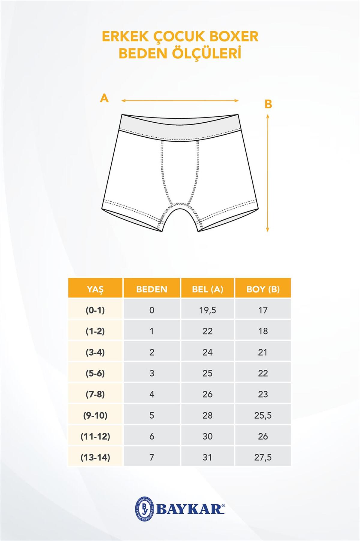 BAYKAR Erkek Çocuk Pamuklu Düz Klasik Rahat Kesim Boxer 3'lü Paket Gri ...