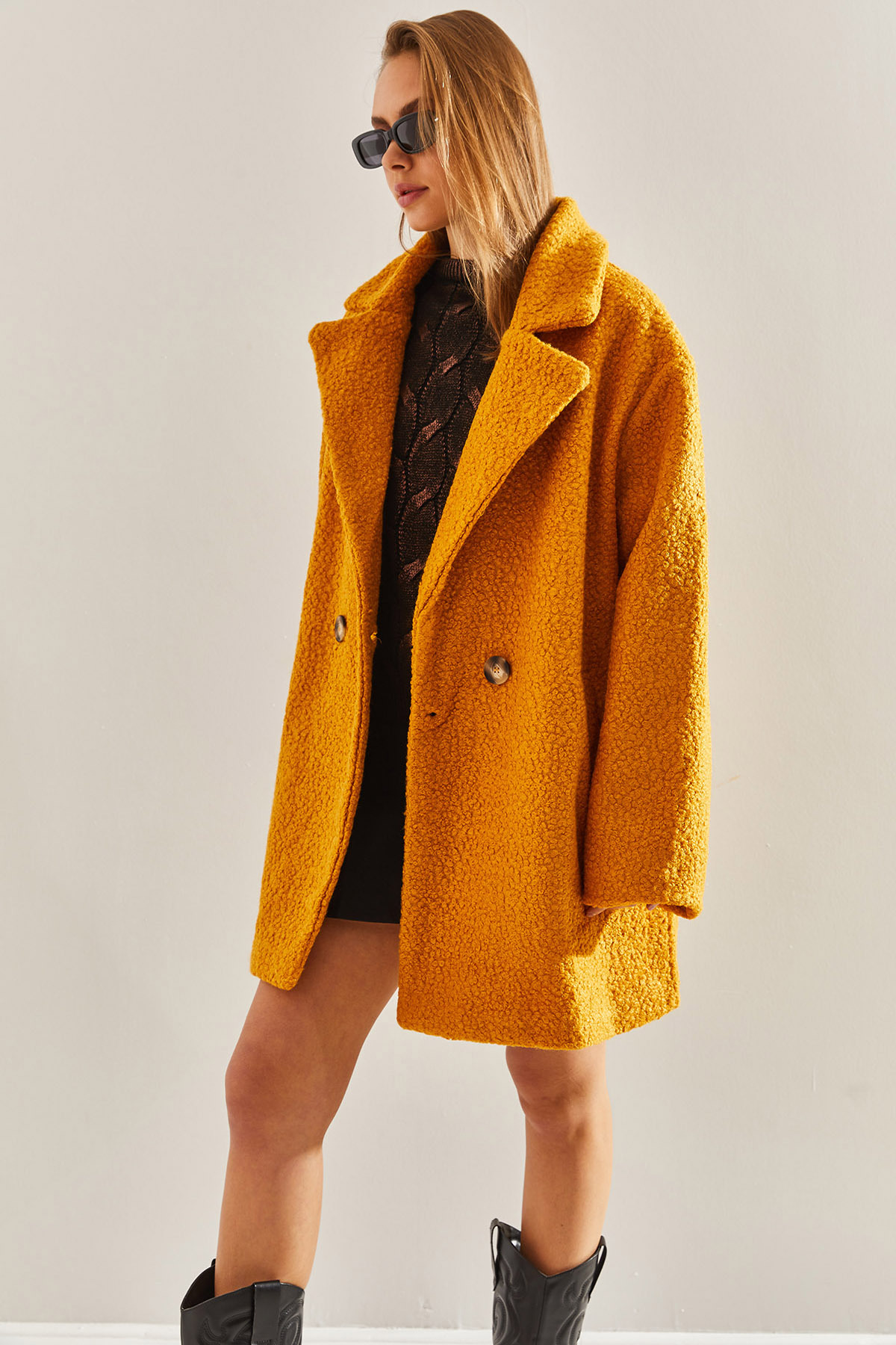 Bianco Lucci Kadın Börümcük Kumaş Kaban Fiyatı, Yorumları - Trendyol