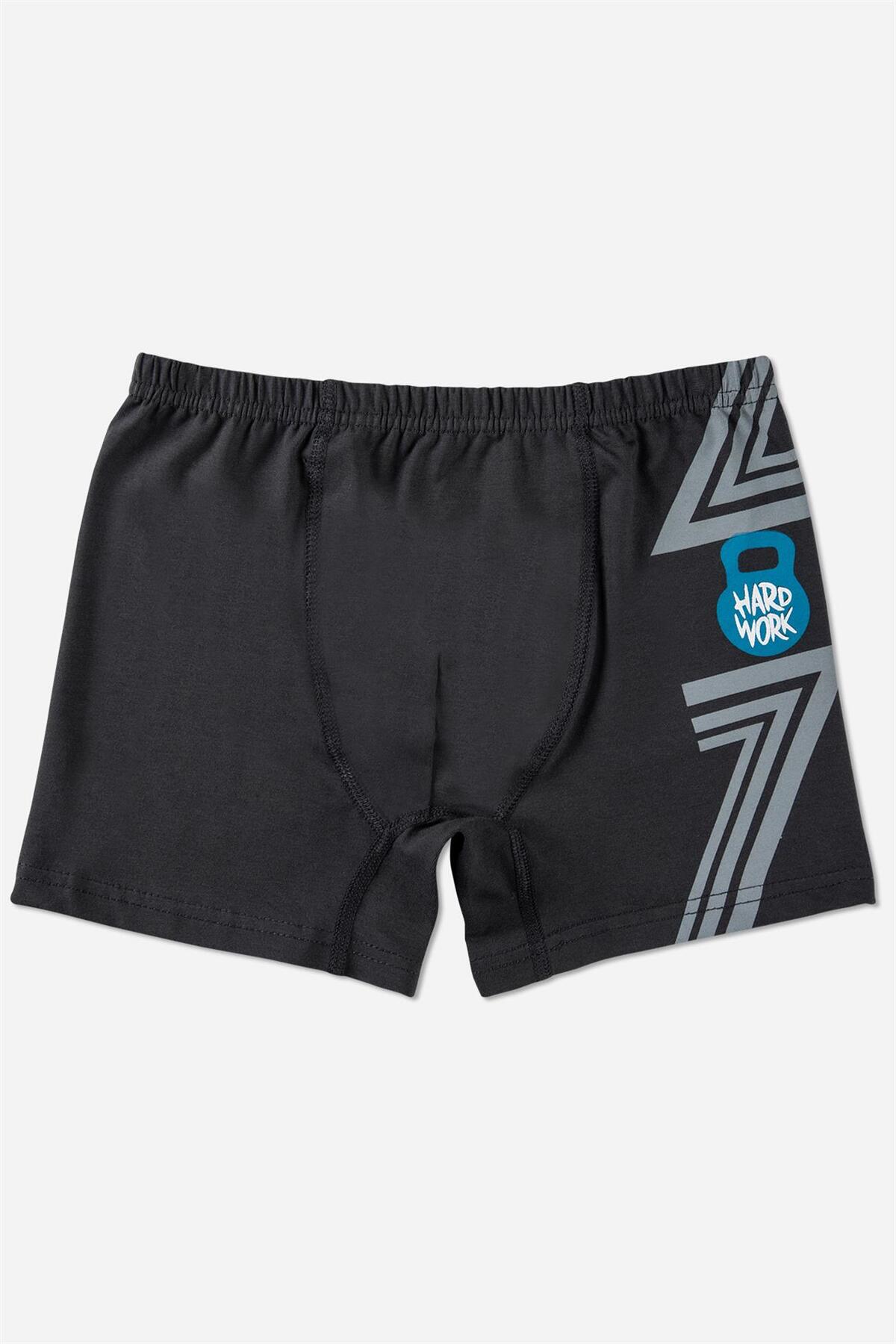 BAYKAR Erkek Çocuk Pamuklu Baskılı Rahat Kesim Likralı Boxer 3'lü Paket ...