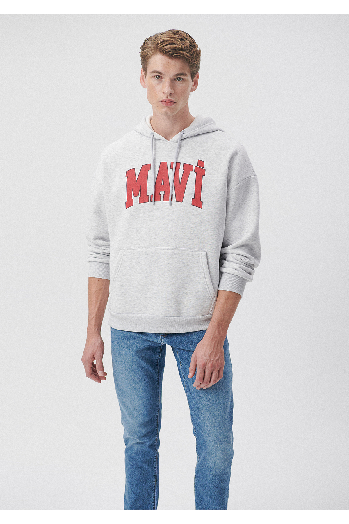 Mavi Logo Baskılı Kapüşonlu Gri Sweatshirt 067149-82498 Fiyatı ...